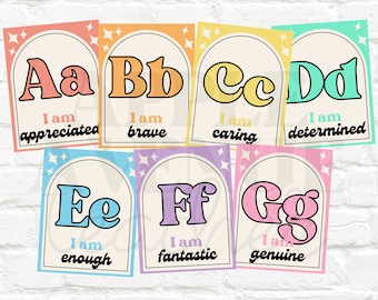 Classroom Alphabet Posters | Retro | Classroom Decor - Etsy