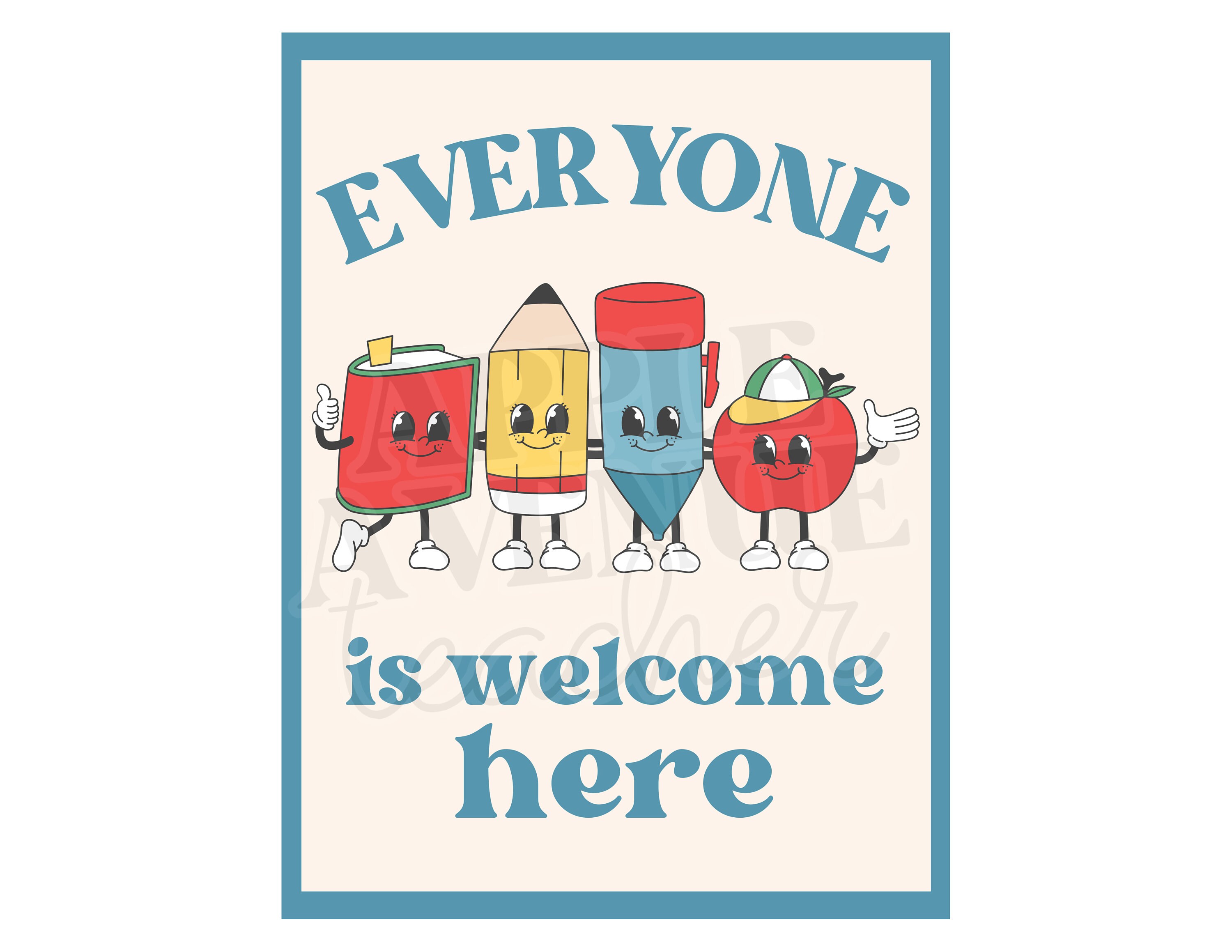 Retro Classroom Posters Inclusive Classroom Decor Digital Download ...