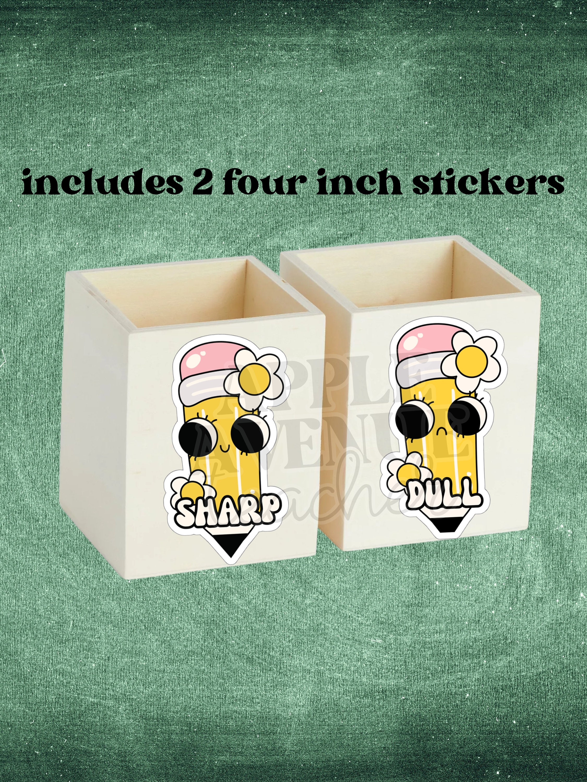 Sharp Dull Pencil Stickers for Teachers Back to School Labels Pencil ...