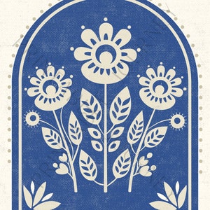 Scandi Flower PNG Digital Wall Art Download Scandinavian Decor Hygge ...