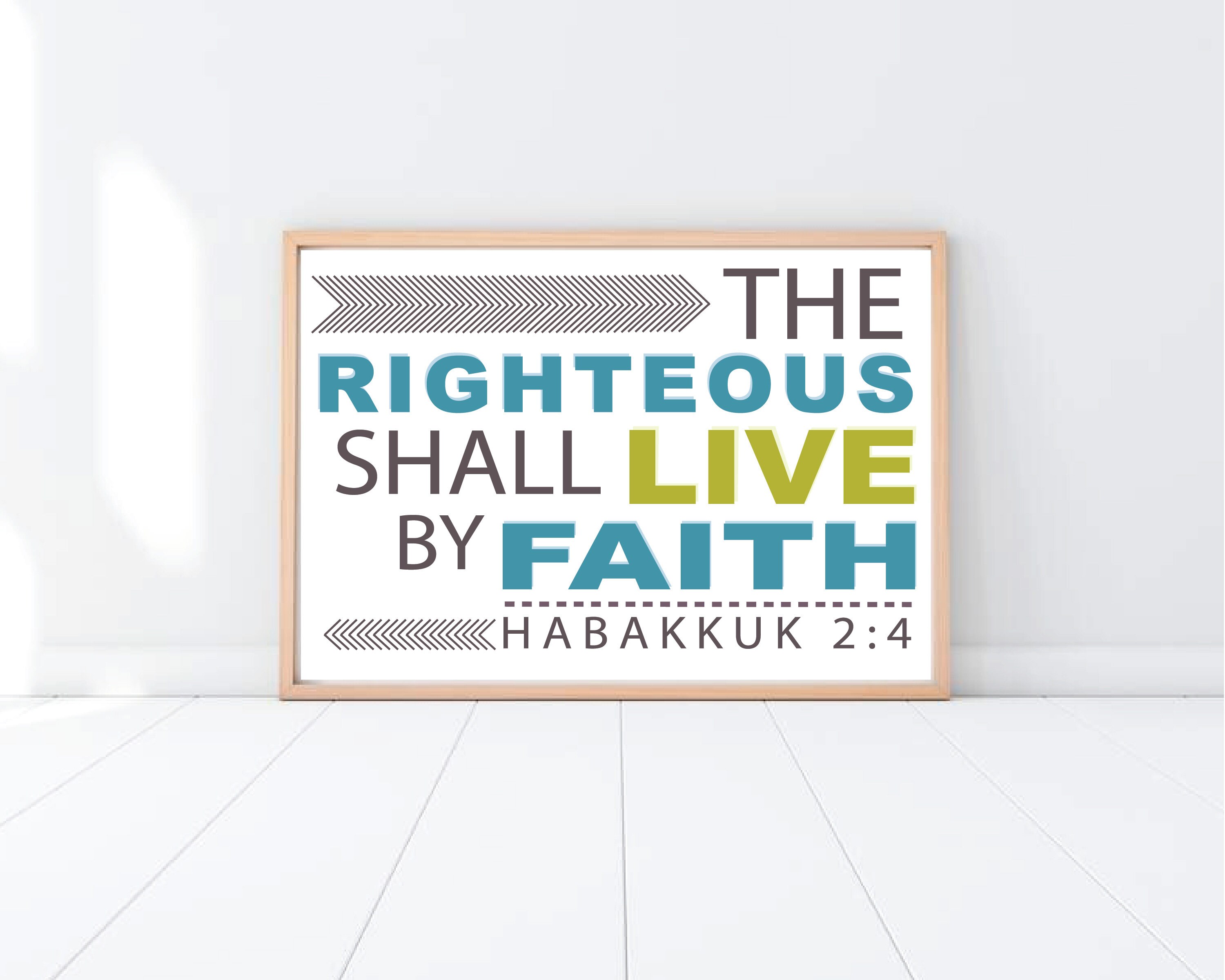 Habacuc 2:4 Versículo bíblico imprimible - Etsy España
