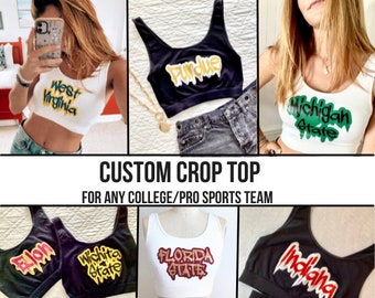 Custom College Crop Top - Etsy