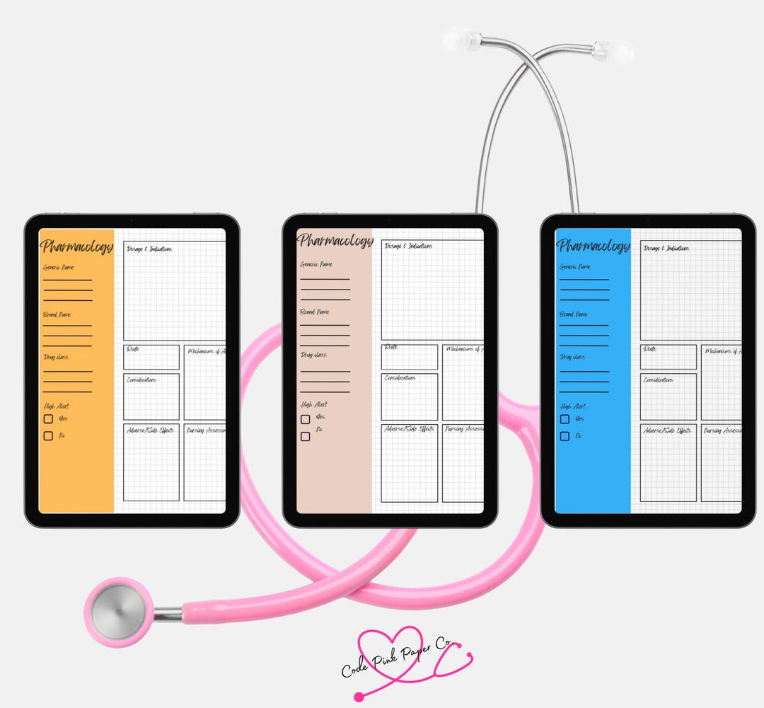 Nursing Pharmacology Drug Card Bundle | Printable Nursing Study Sheets ...