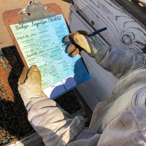 Beige Honeycomb Beehive Inspection Checklist ~ Beekeeping Notes ~ Honey ...