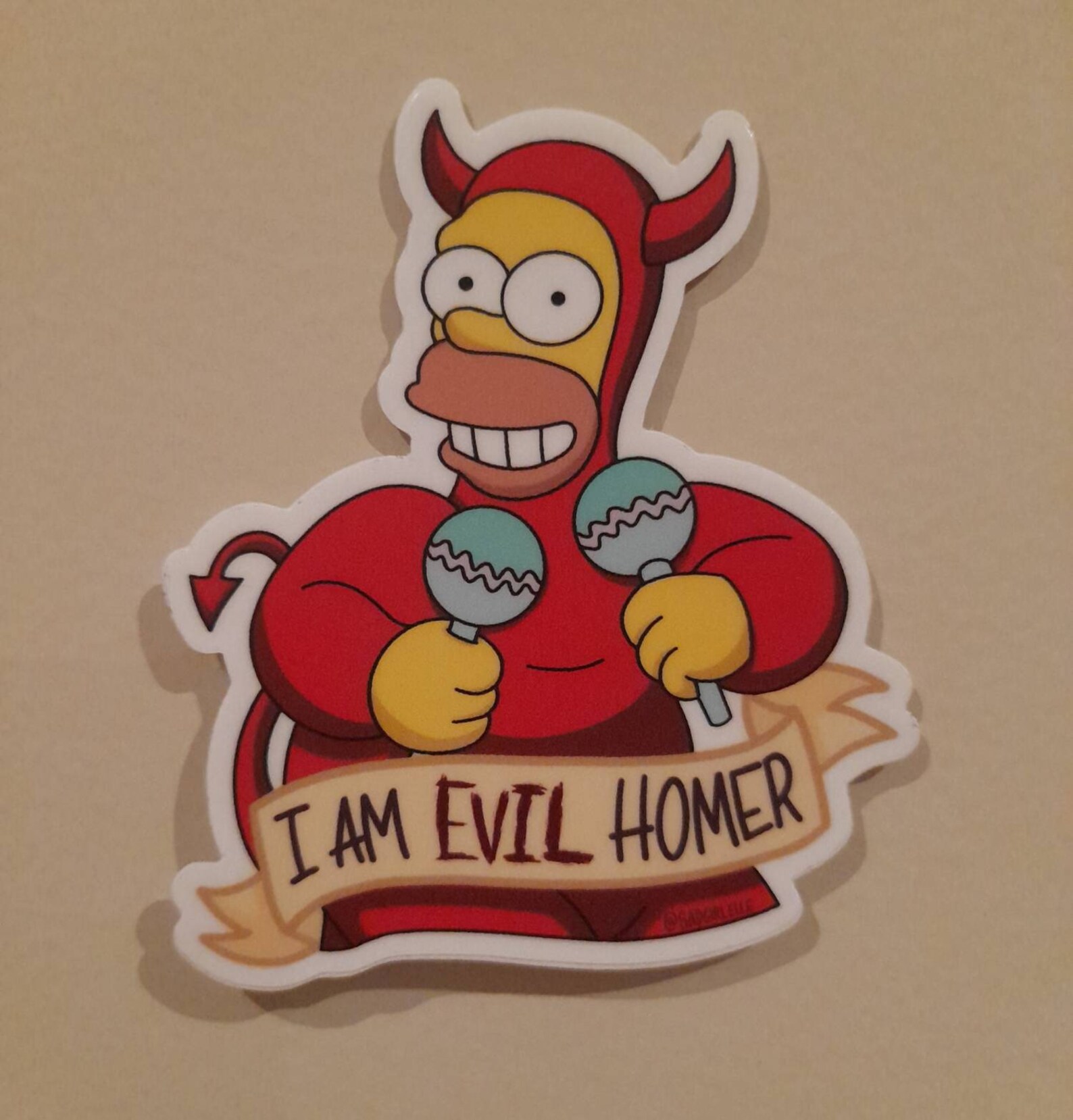 Homer simpson vinyl sticker Evil Homer | Etsy