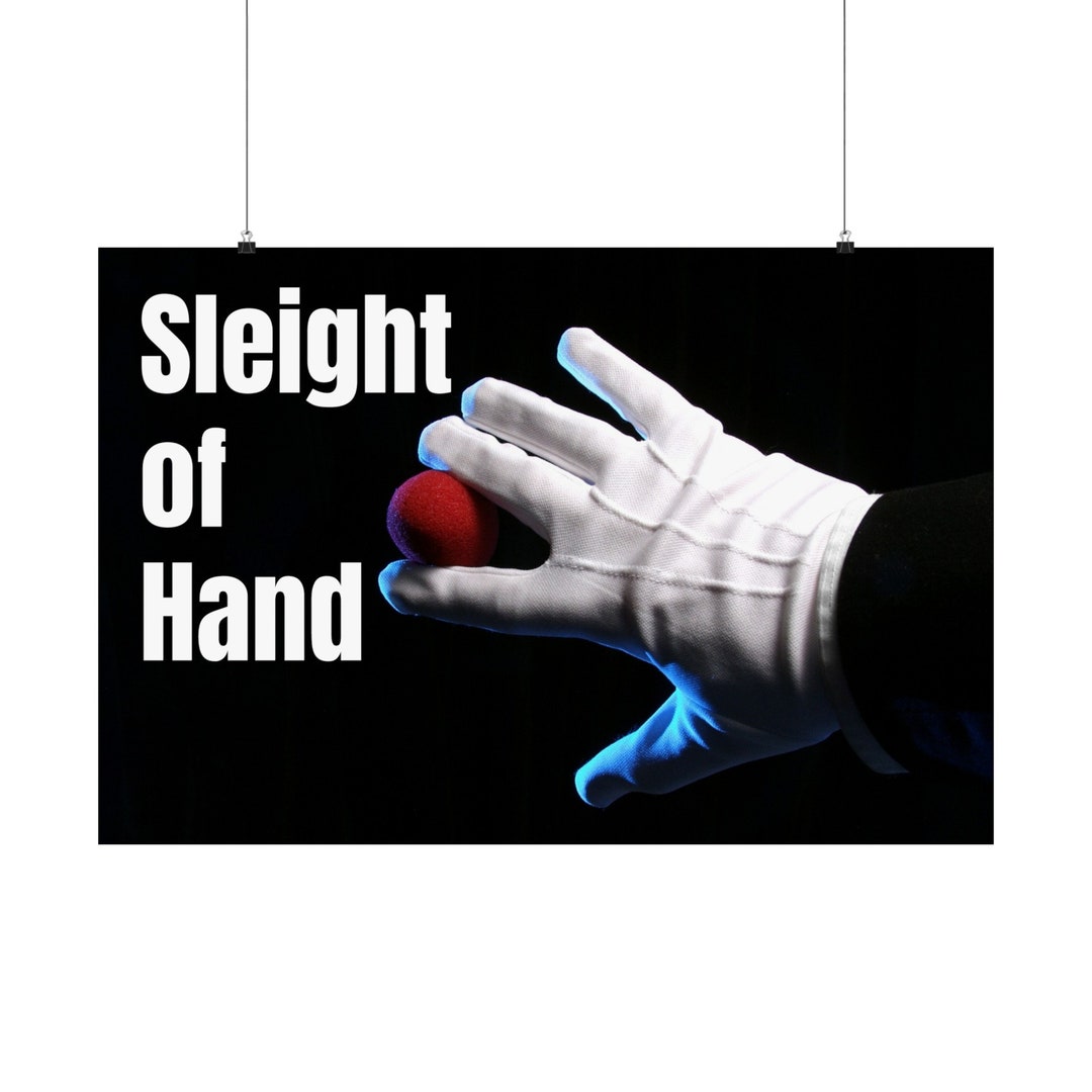 Sleight of Hand Magician Poster Vintage Style Magic Art Print for Home ...