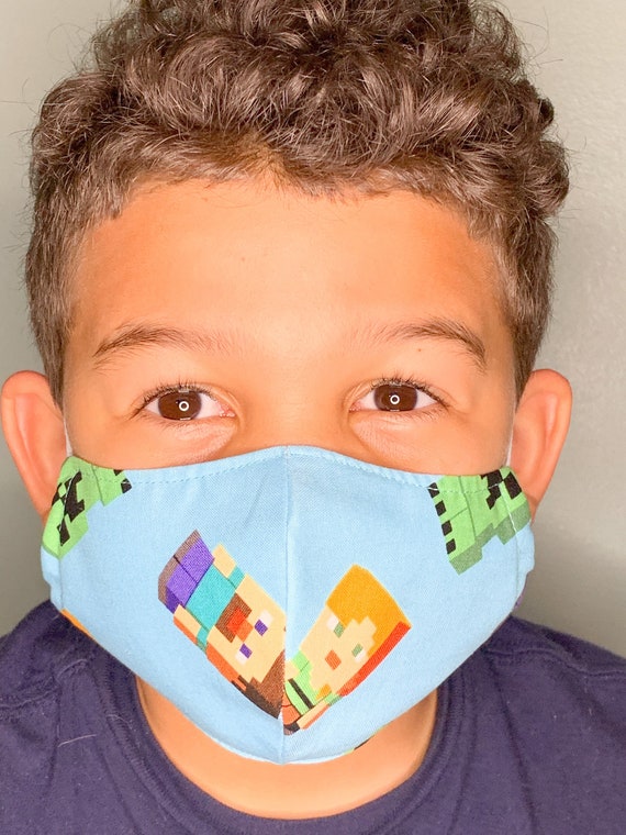 Minecraft Face Mask maschera facciale Minecraft Kid Mask | Etsy