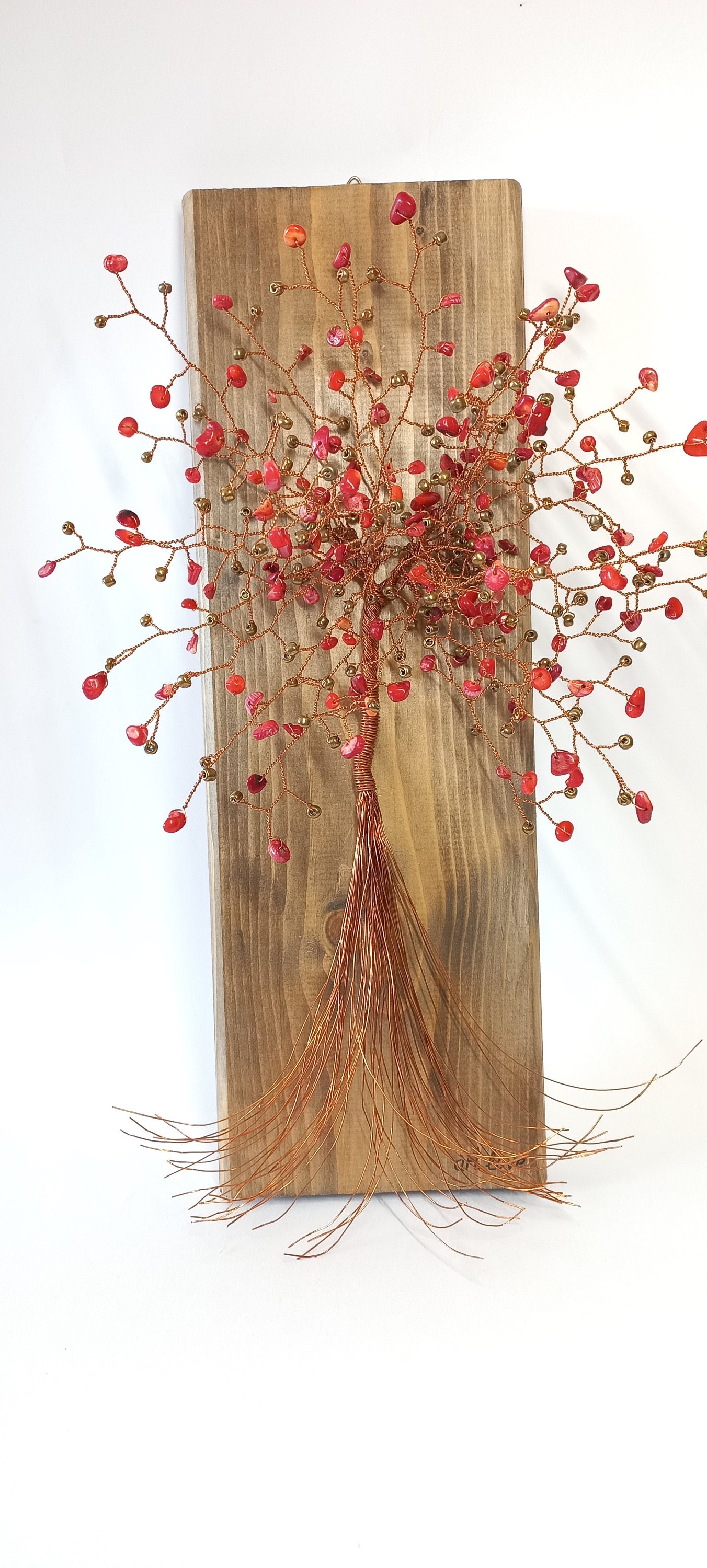 Wire Sculpture, Wire Tree, Wall Decoration,wall Hanging, Copper Wire ...