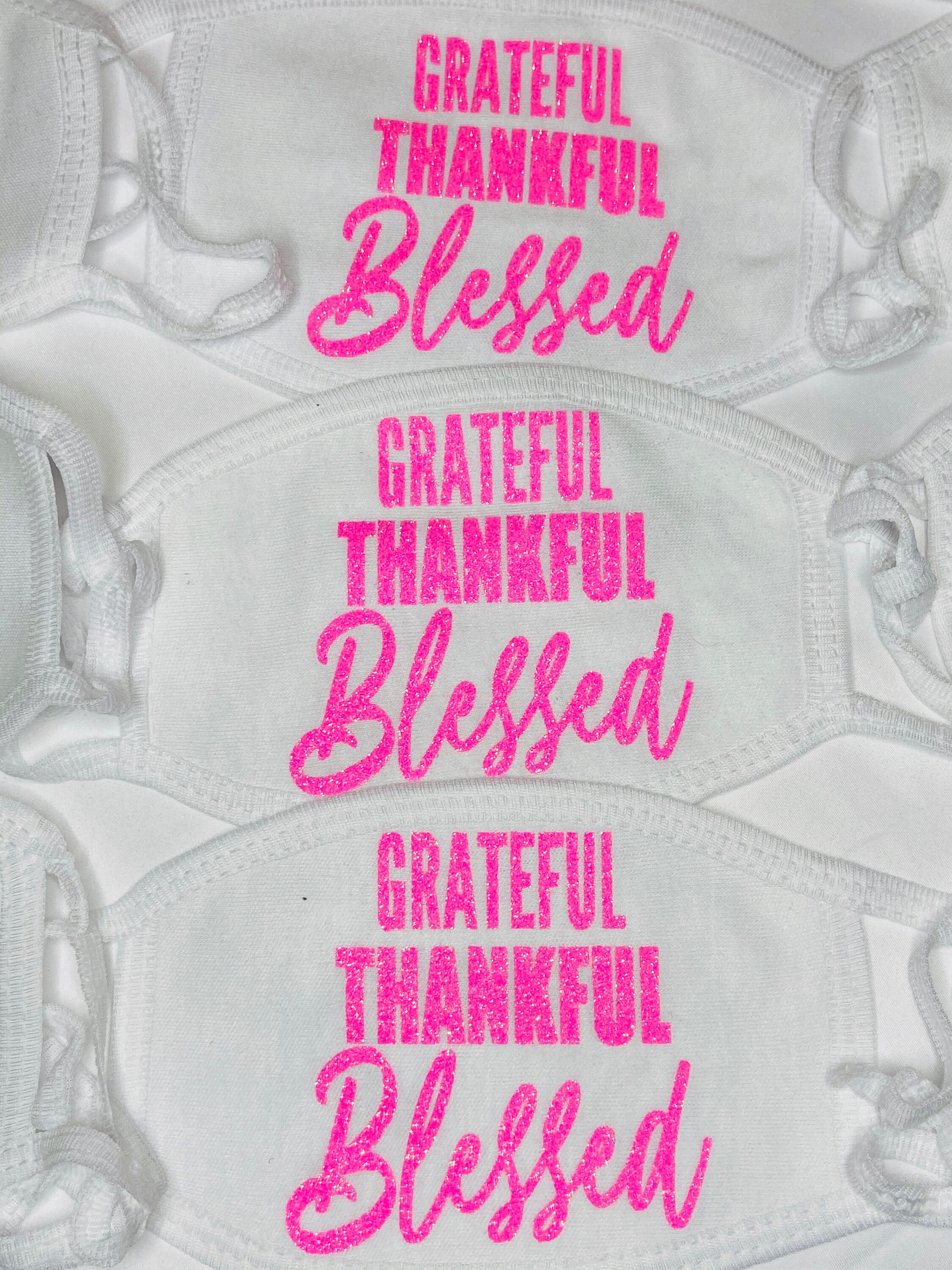 Grateful Thankful Blessed - 4 Pack Face Mask - Etsy
