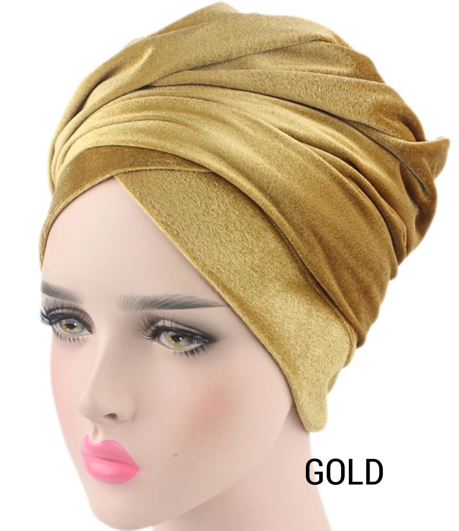 Value Velvet Head Wrap Pre-sewn Turban Pre-tied Head Wrap - Etsy