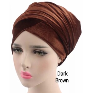 Value Velvet Head Wrap, Pre-sewn Turban, Pre-tied Head Wrap, Boho Head ...