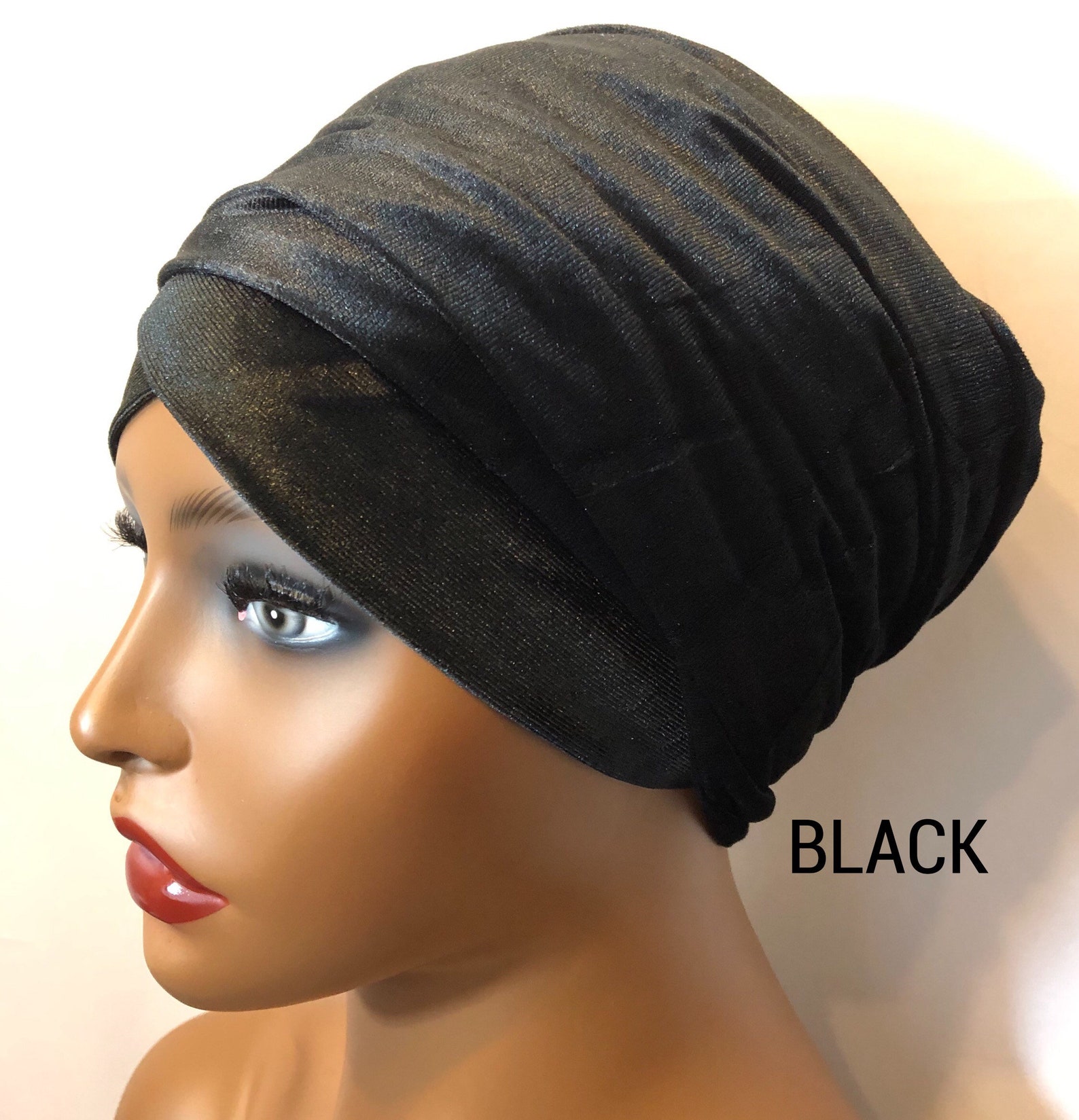 Value Velvet Head Wrap Pre-sewn Turban Pre-tied Head Wrap - Etsy