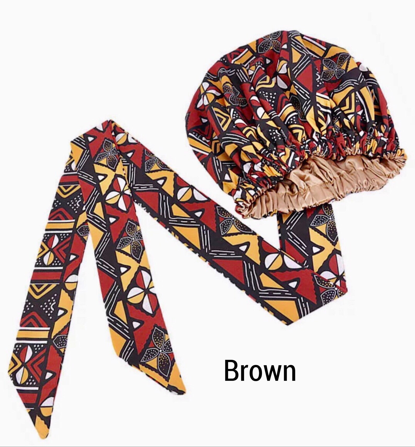Satin Lined Bonnet Head Wrap for Women African Print Satin - Etsy Canada