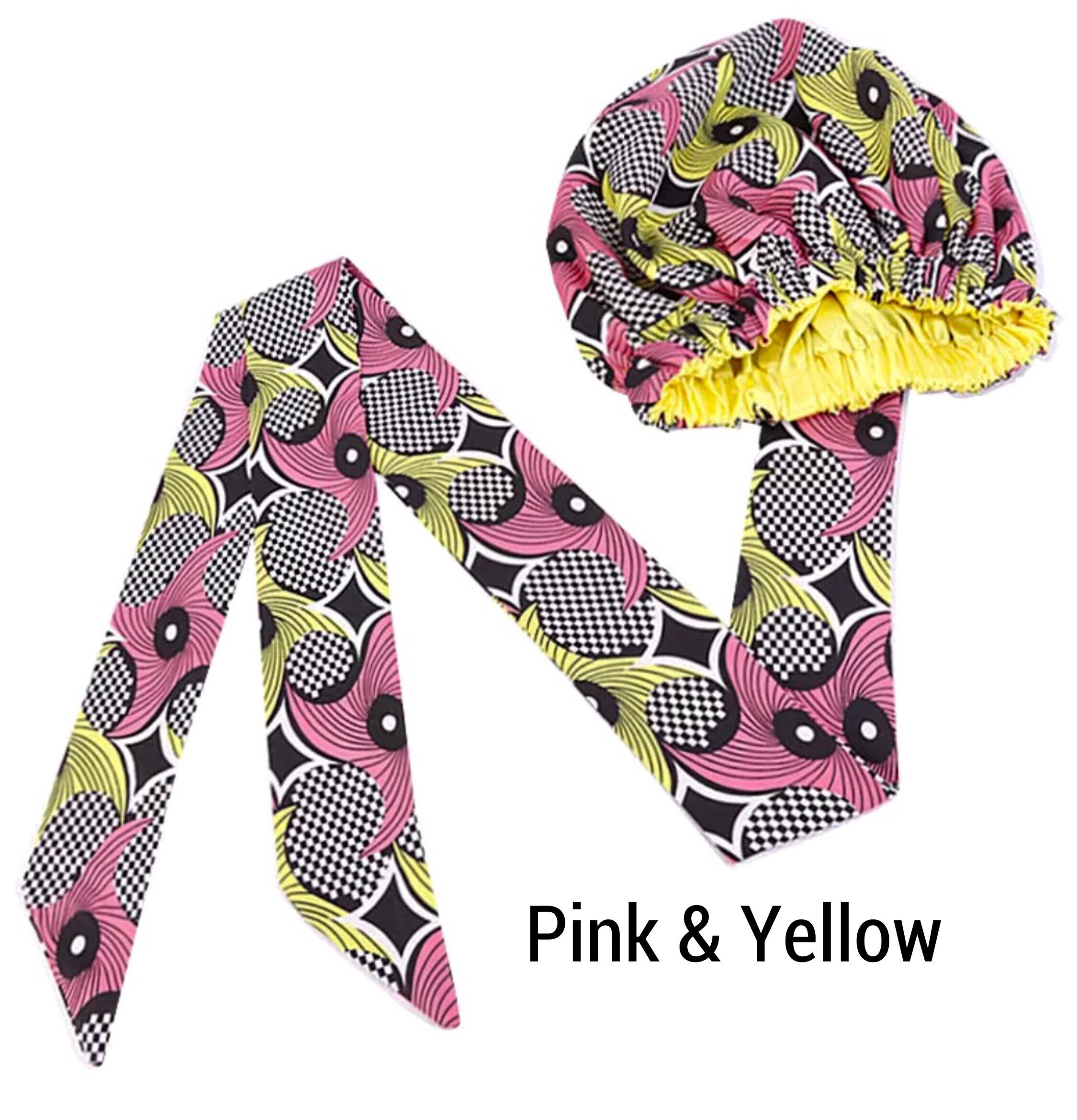 Satin lined bonnet Head wrap for Women African Print Satin | Etsy