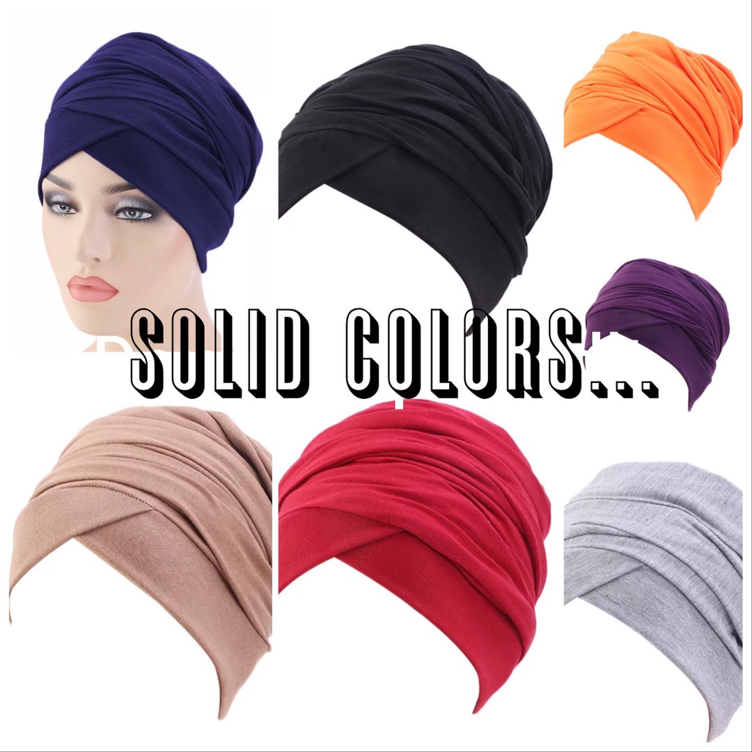 Value Head Wrap, Turban, Boho Head Wrap, Pre-sewn Turban, Hair Scarf ...