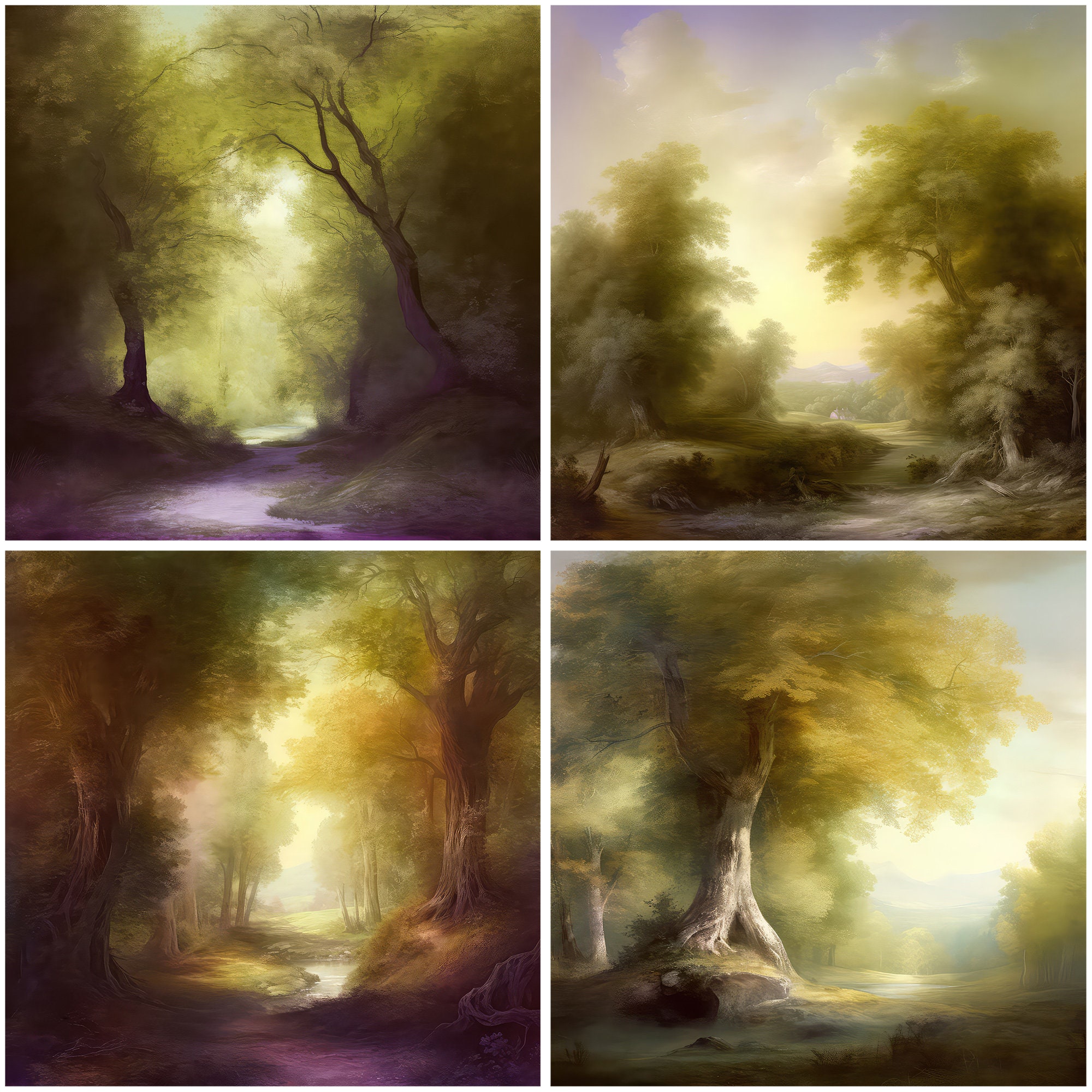 Enchanted Summer Backgrounds/ Magical Summer Forest/ Fairytale ...