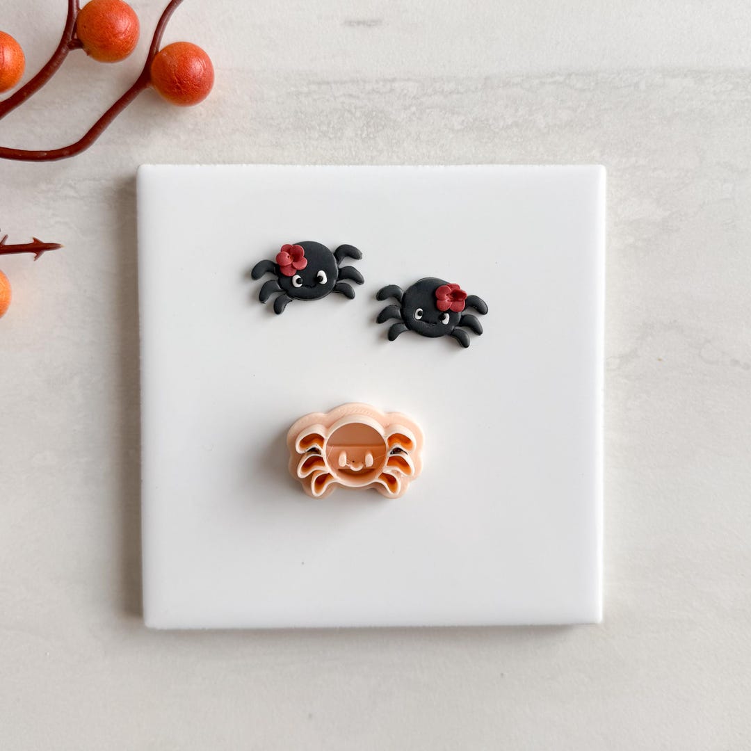 2025 Spider Clay Cutter | Creepy Cute Halloween Spider Polymer Clay ...