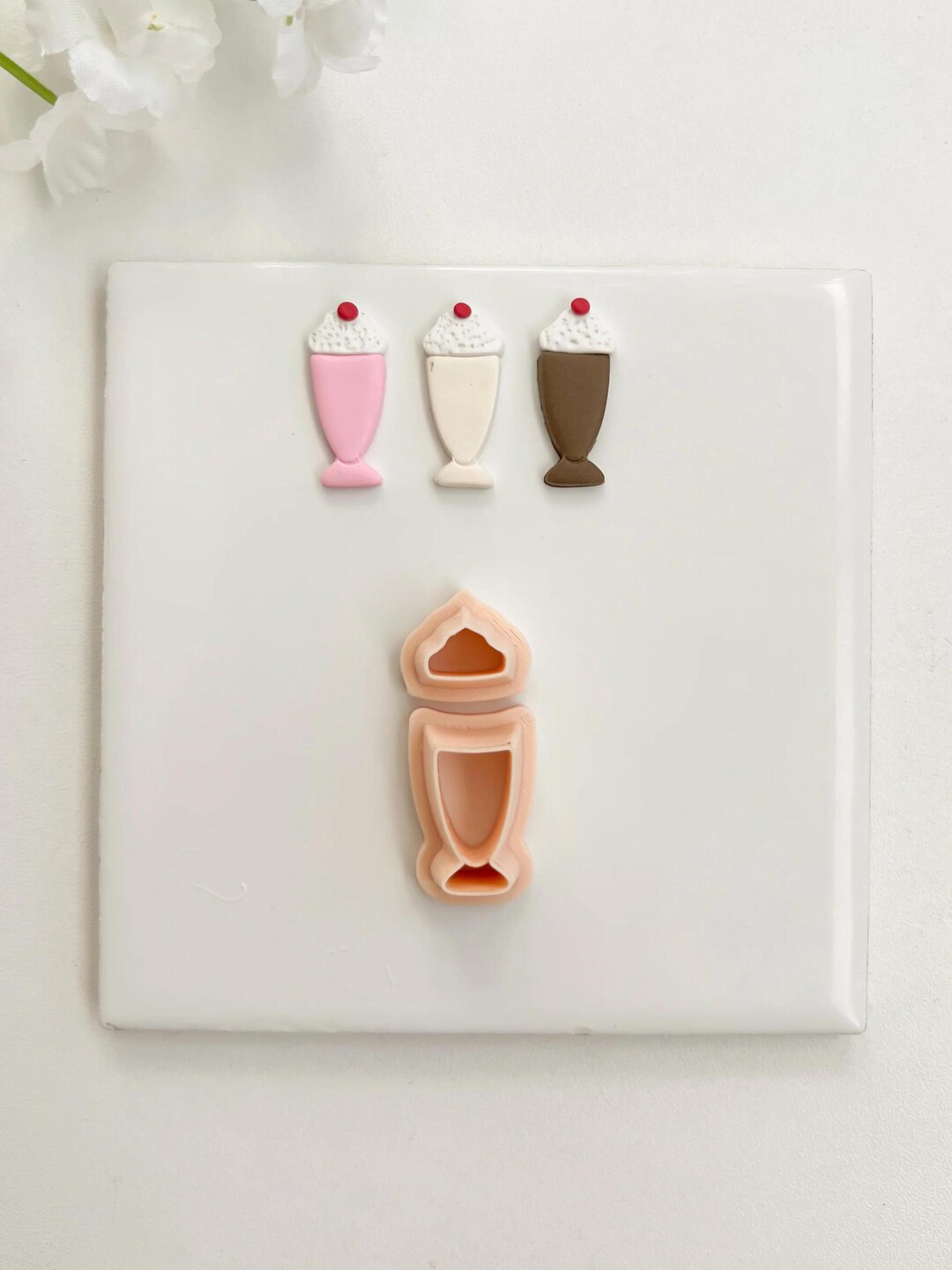 Milkshake Clay Cutter | Polymer Clay Cutter for DIY Dessert Earrings ...