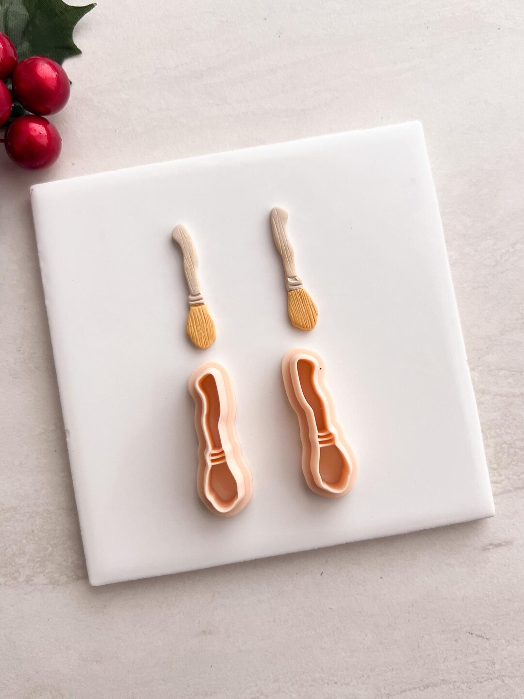 Witch Broom No. 2 Clay Cutter | Halloween Witch Broom Polymer Clay ...