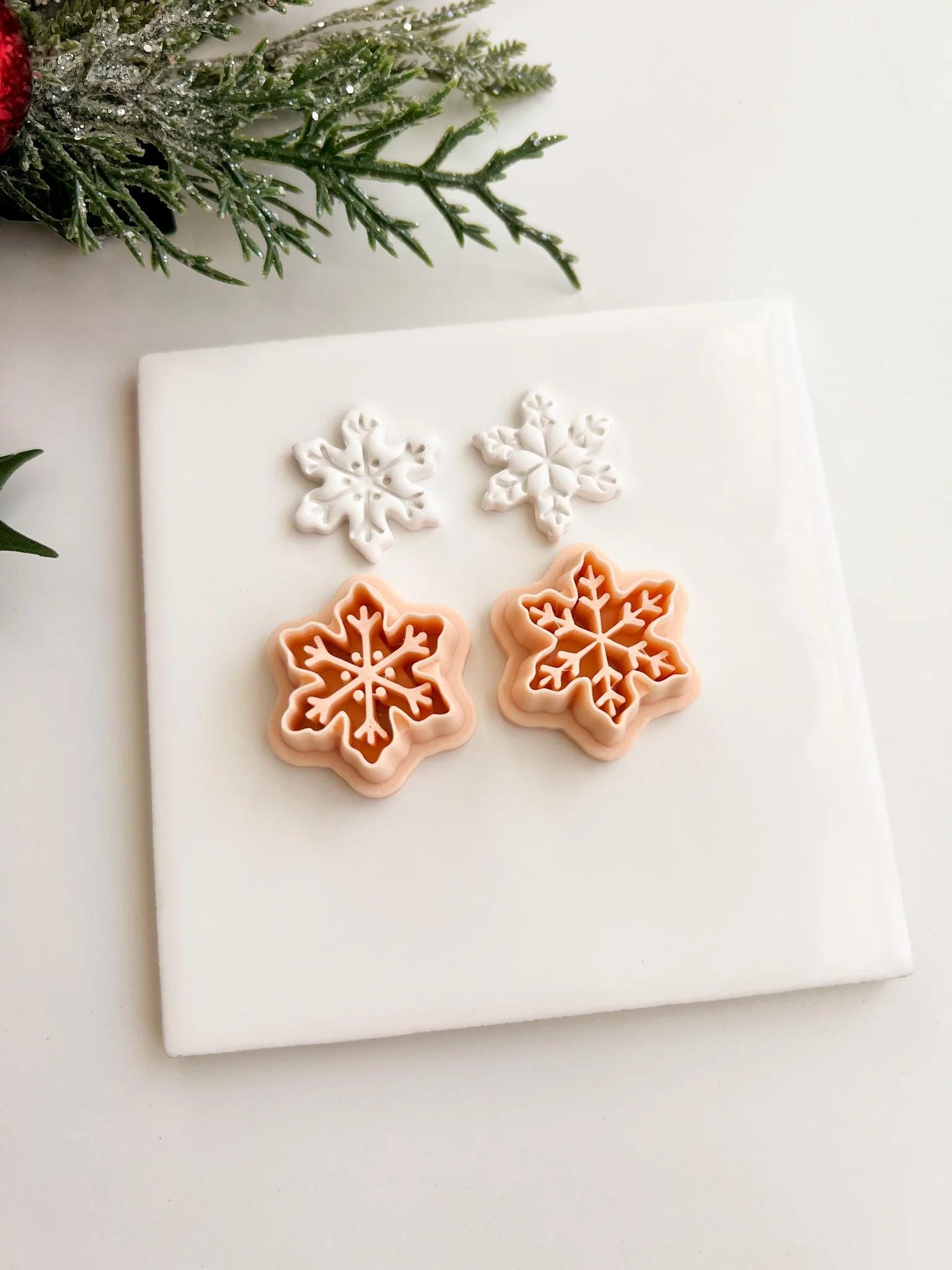Snowflake Set No. 2 Clay Cutter | Polymer Clay Cutter for DIY Snowflake ...