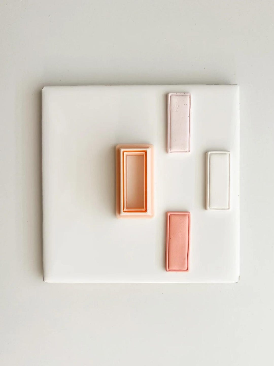 Embossed Rectangle Clay Shape | Polymer Clay Cutter for DIY Minimalist ...