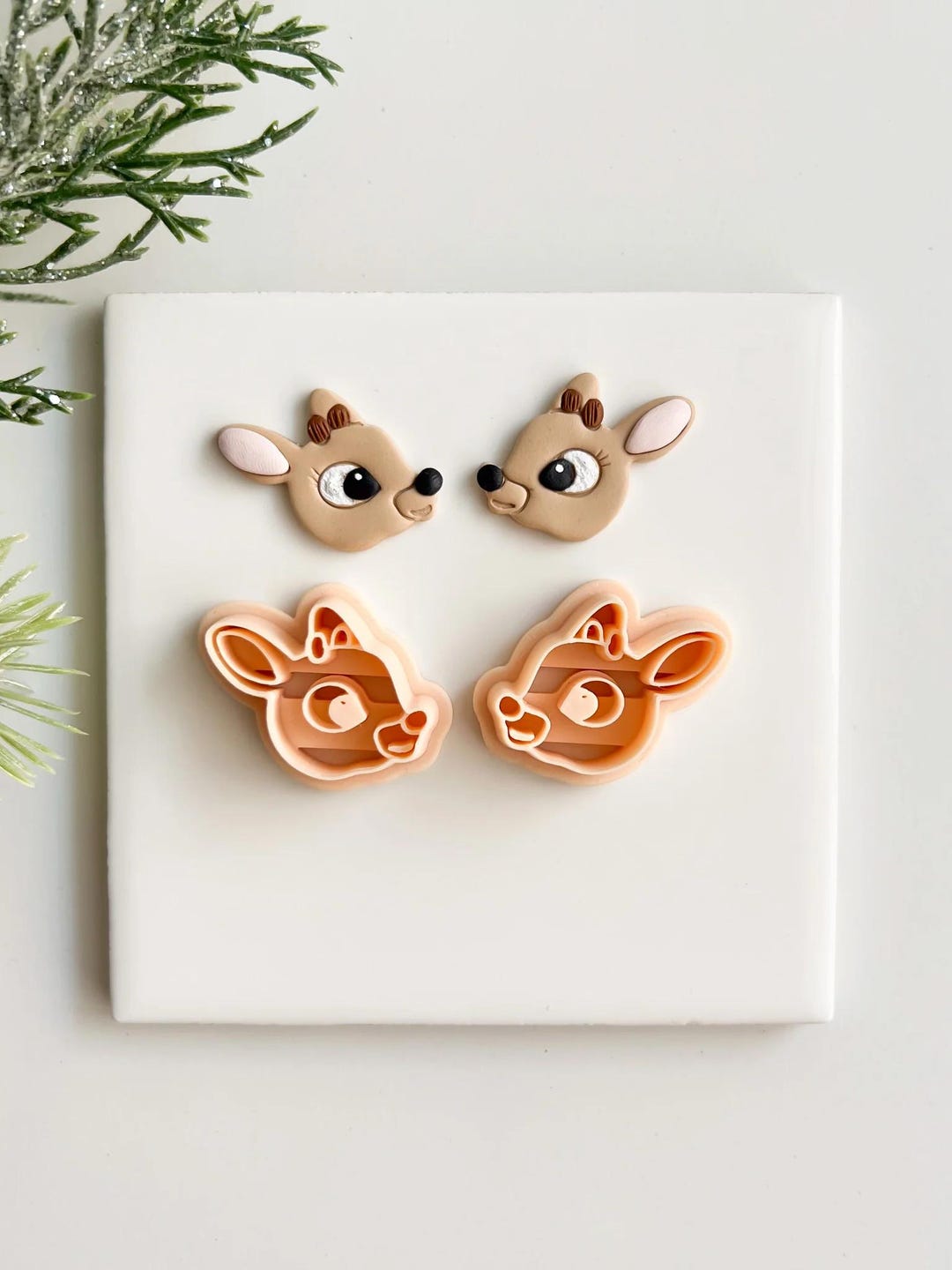 Rudolph Clay Cutter | Reindeer Polymer Clay Cutter for Christmas ...