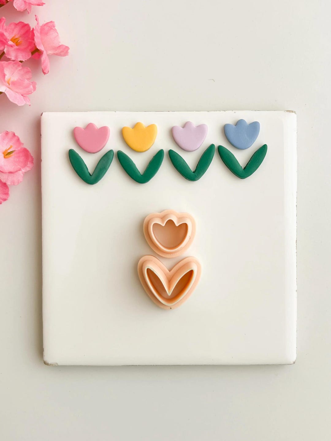 Tulip No. 7 Clay Cutter | Polymer Clay Cutter for DIY Floral Earrings ...