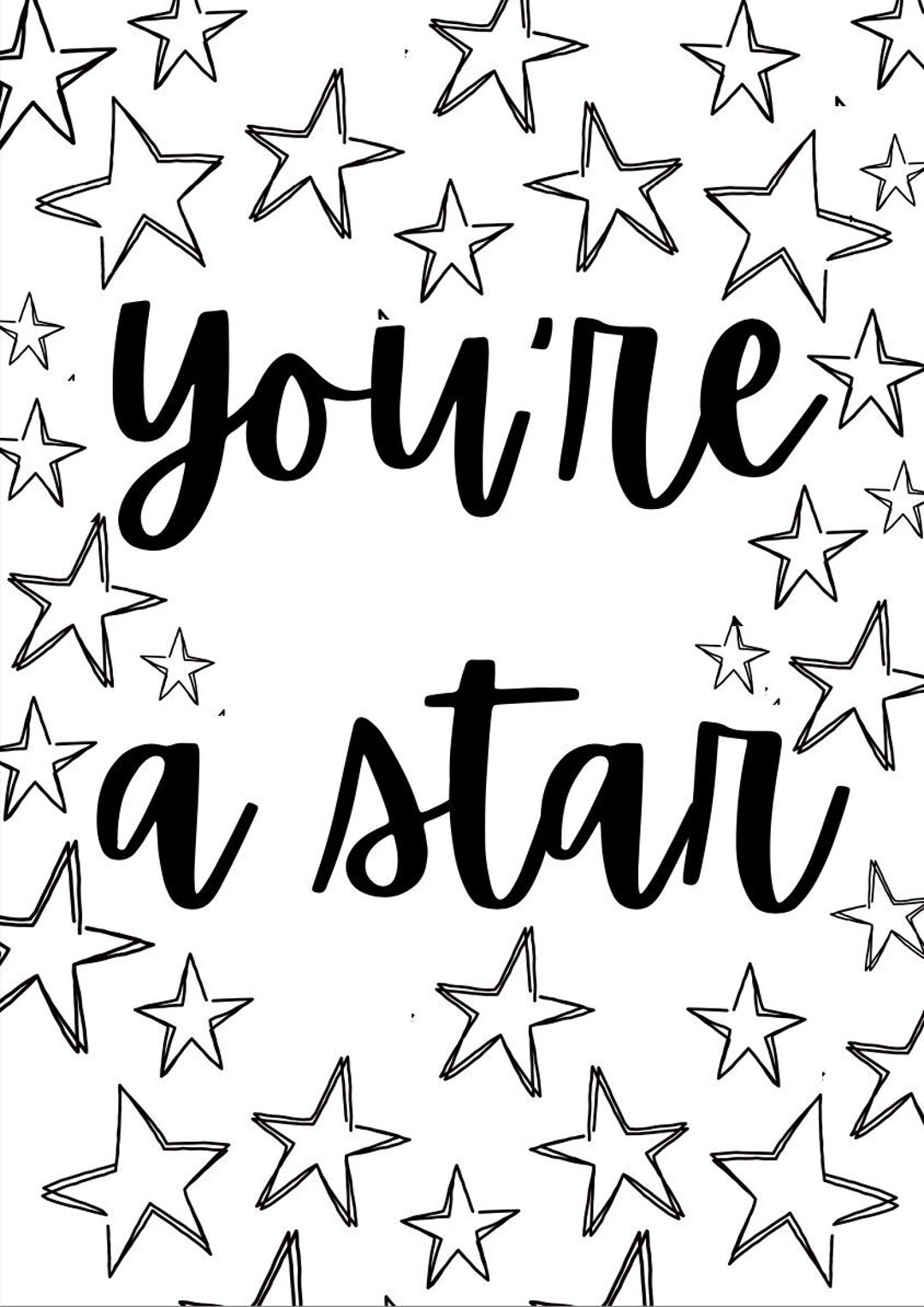 You're a Star Poster Digital Download Rustic - Etsy