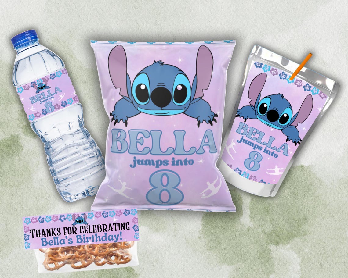 Stitch Birthday | Birthday Bundle | Party Favor | Gymnastics Party ...