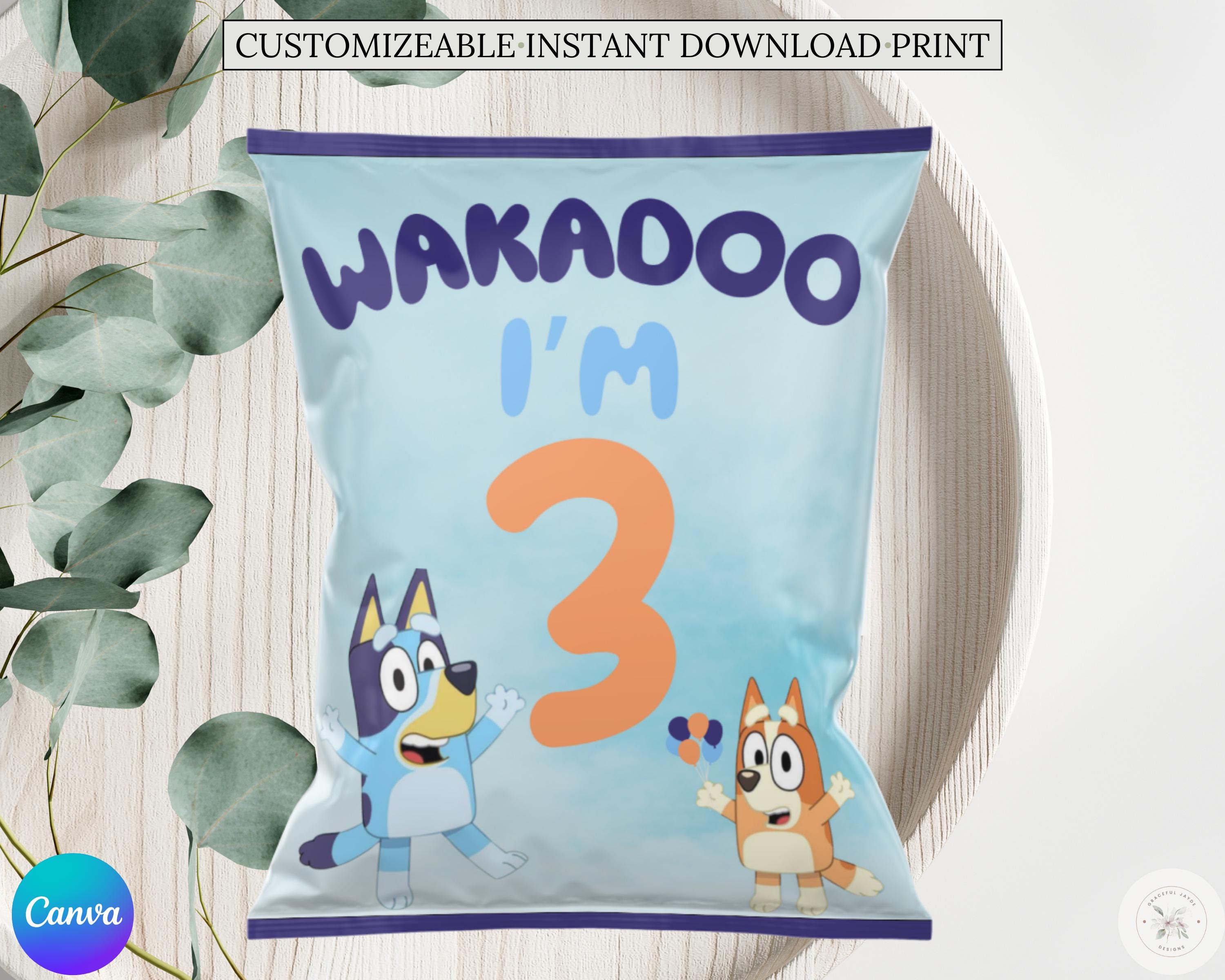 Bluey Chip Bag | Chip Bag Editable Template | Chip Bag Favor | Bluey ...
