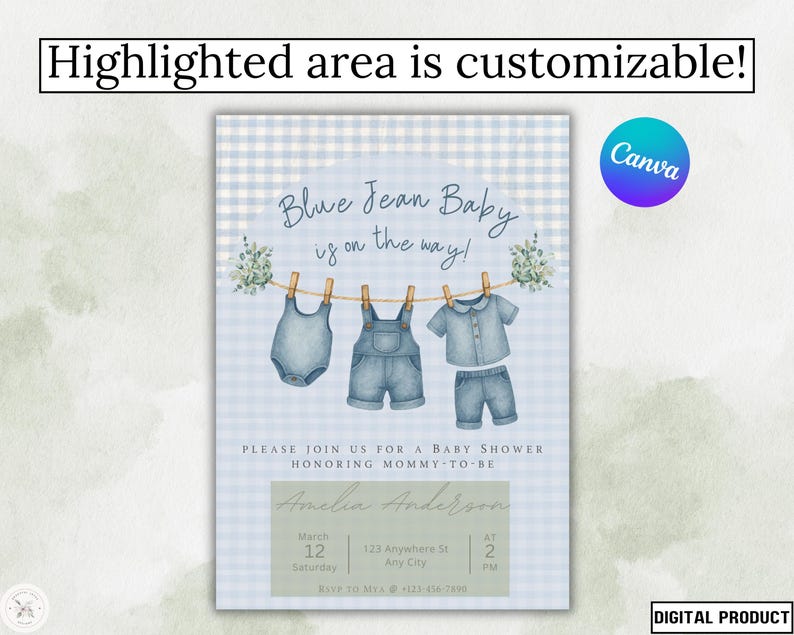Blue Jean Baby Shower | Blue Jean Theme | Baby Shower | Gender Neutral ...