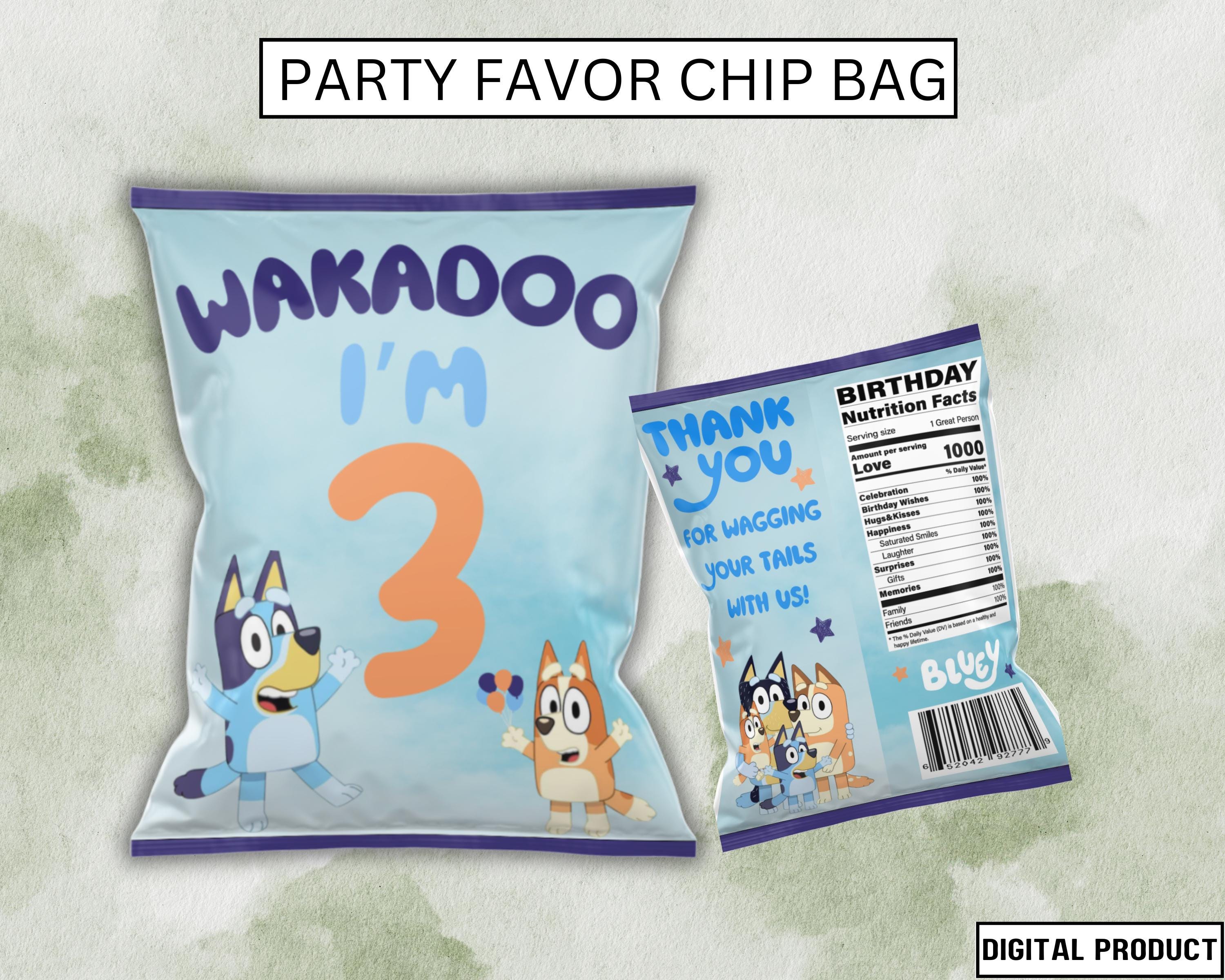 Bluey Chip Bag | Chip Bag Editable Template | Chip Bag Favor | Bluey ...