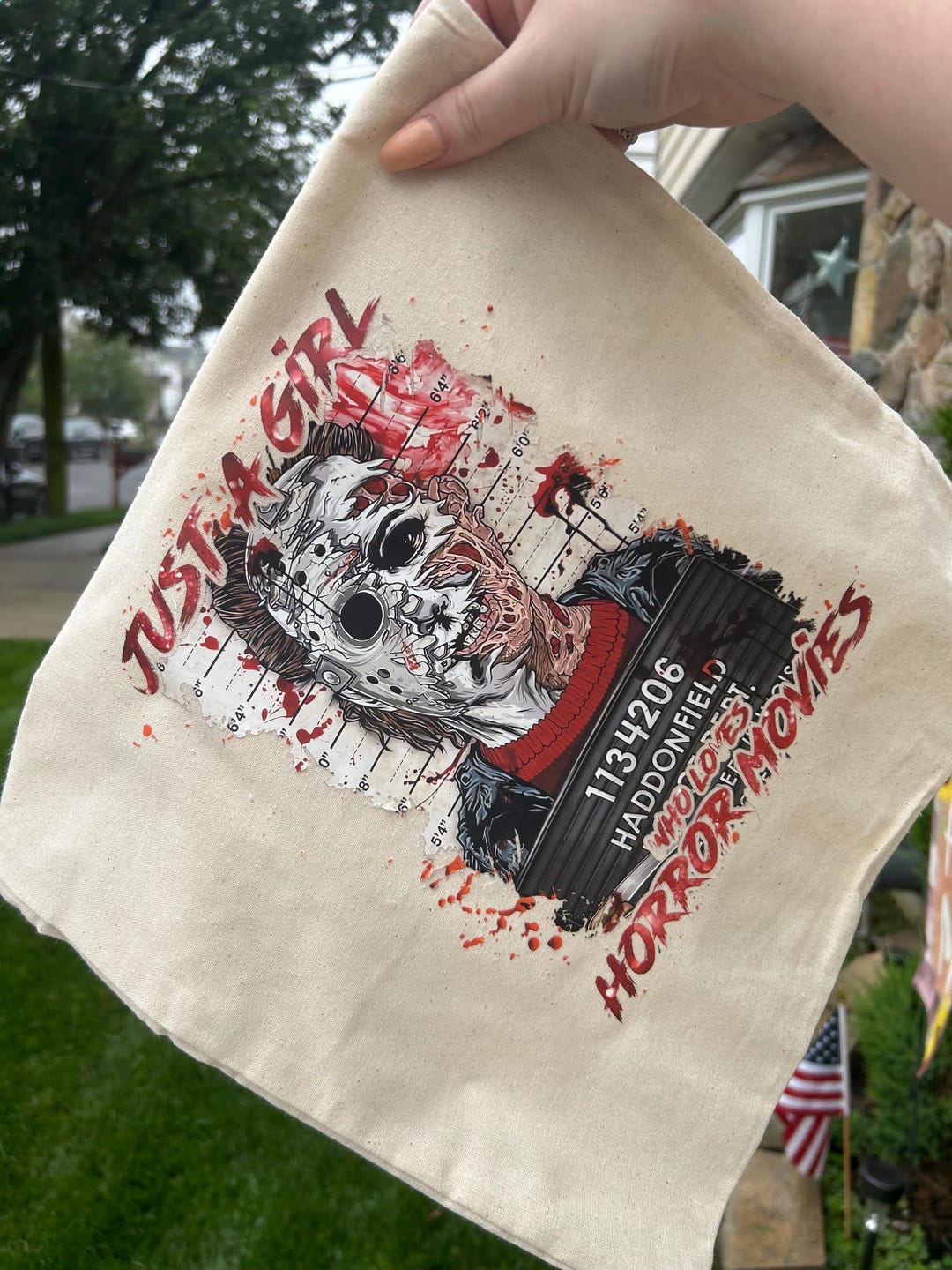 Spooky Totes/ Horror Tote Bags/ Halloween Lover/ Easy Gifts for Them ...