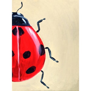 Ladybug painting Ladybug wall art Ladybug original art | Etsy