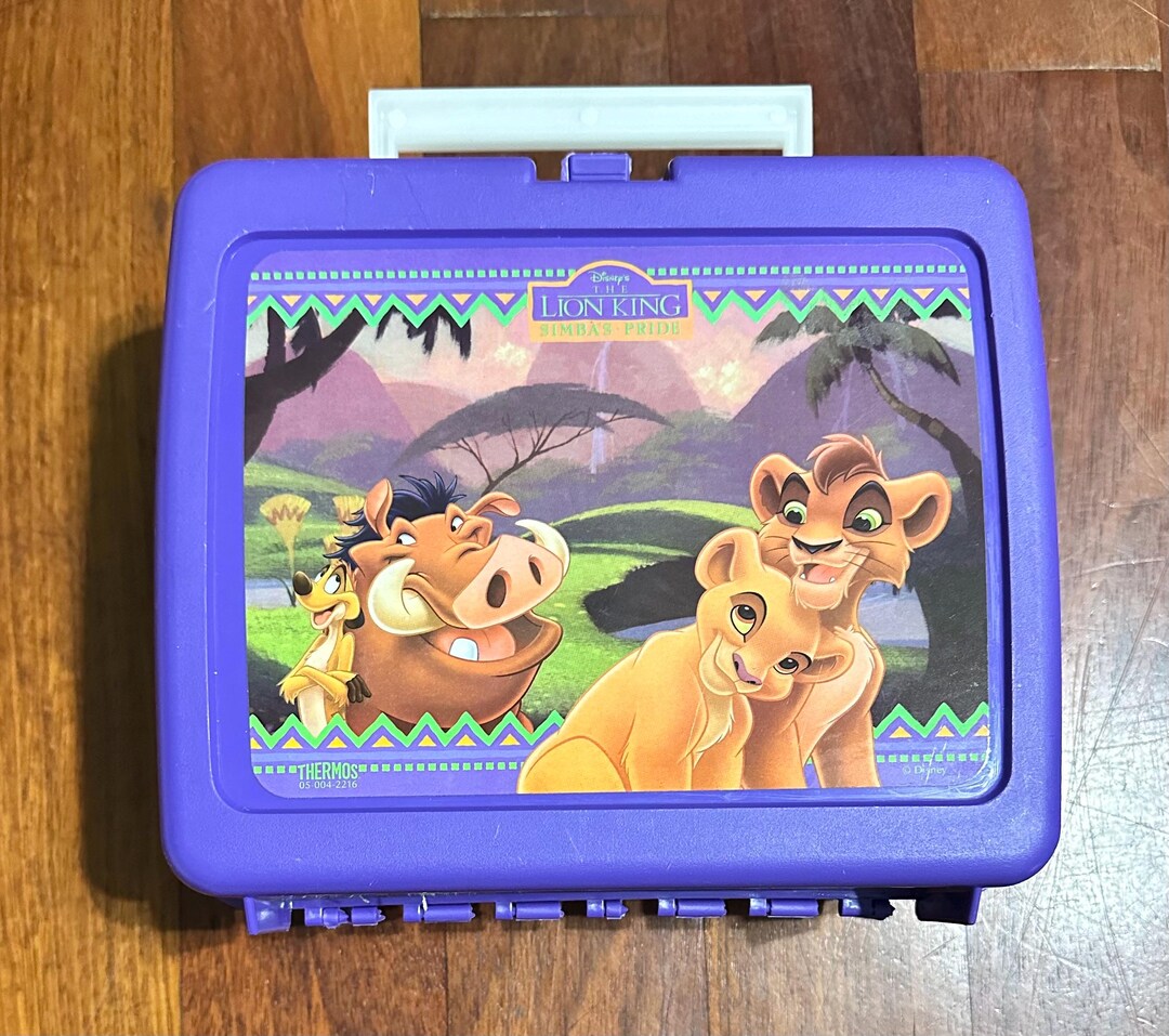 THE LION KING Simba's Pride Lunchbox Vintage Disney Purple Plastic ...