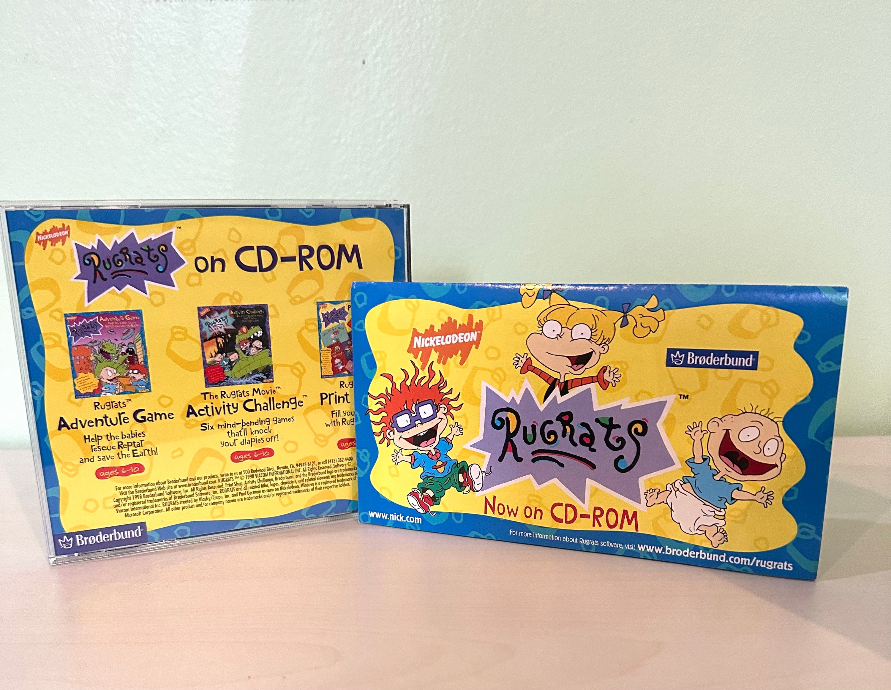 Rugrats Print Shop PC CD-ROM Windows 95 98 Vintage Computer Software ...