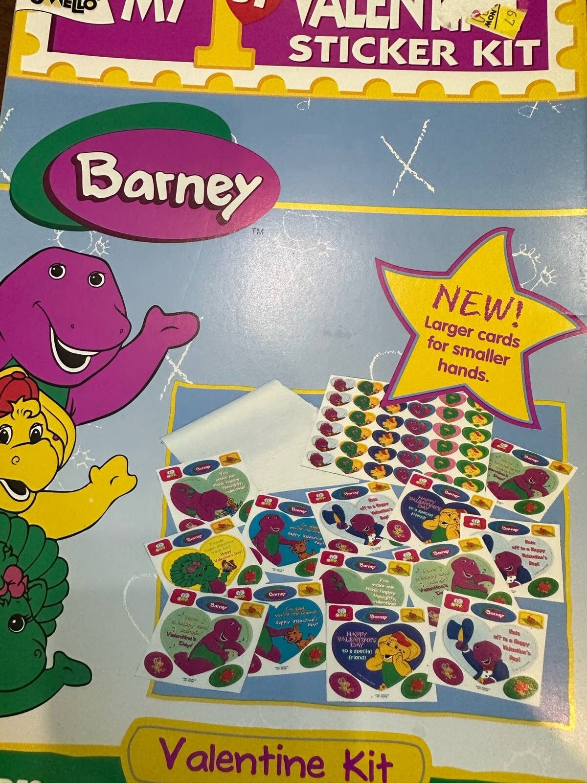 Rare Barney My 1st Valentine Sticker Kit 1997 - Etsy