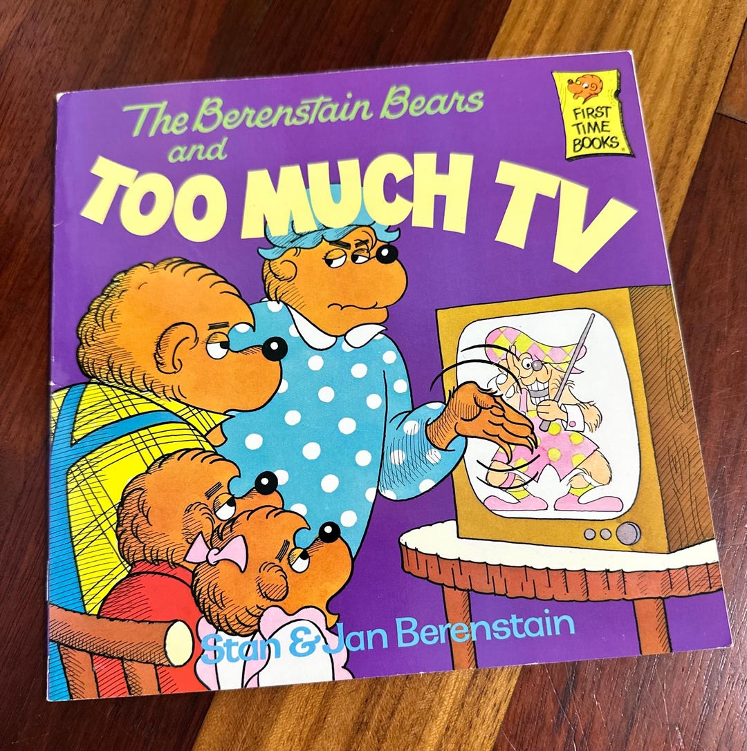 1984 “the Berenstain Bears and Too Much TV” Paperback Book - Etsy