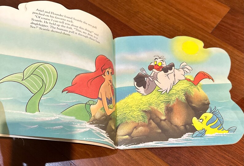 Vintage Disney LITTLE MERMAID Golden Super Shape Book - Etsy