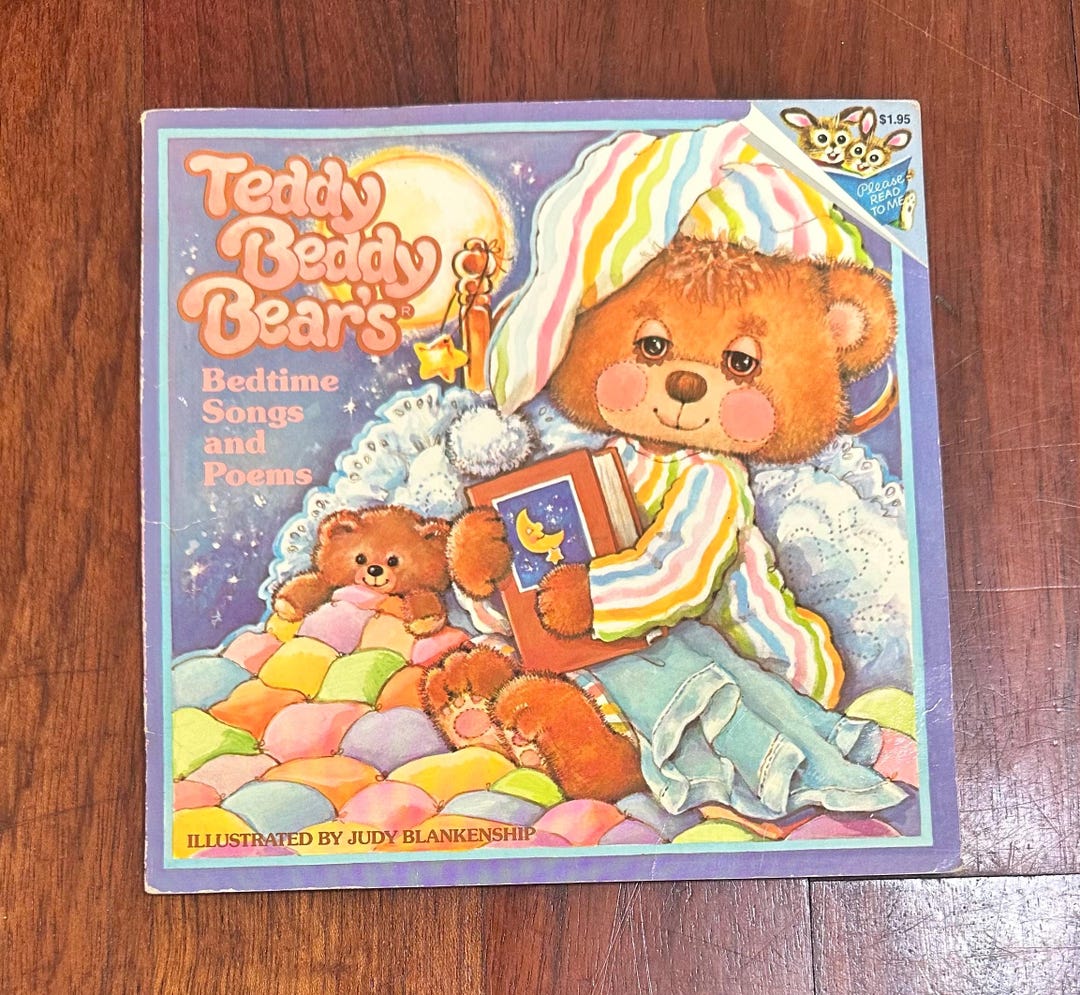 VINTAGE 198 Teddy Beddy Bears Bear Bedtime Songs and Poems Colorful ...