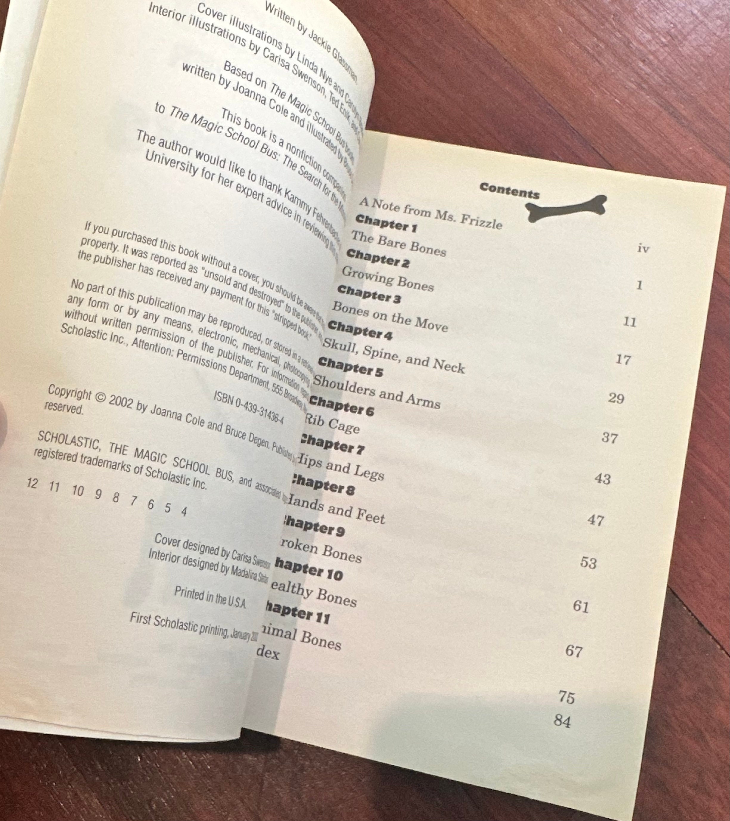 Skeletonsthe Magic School Bus a Science Fact Finder - Etsy