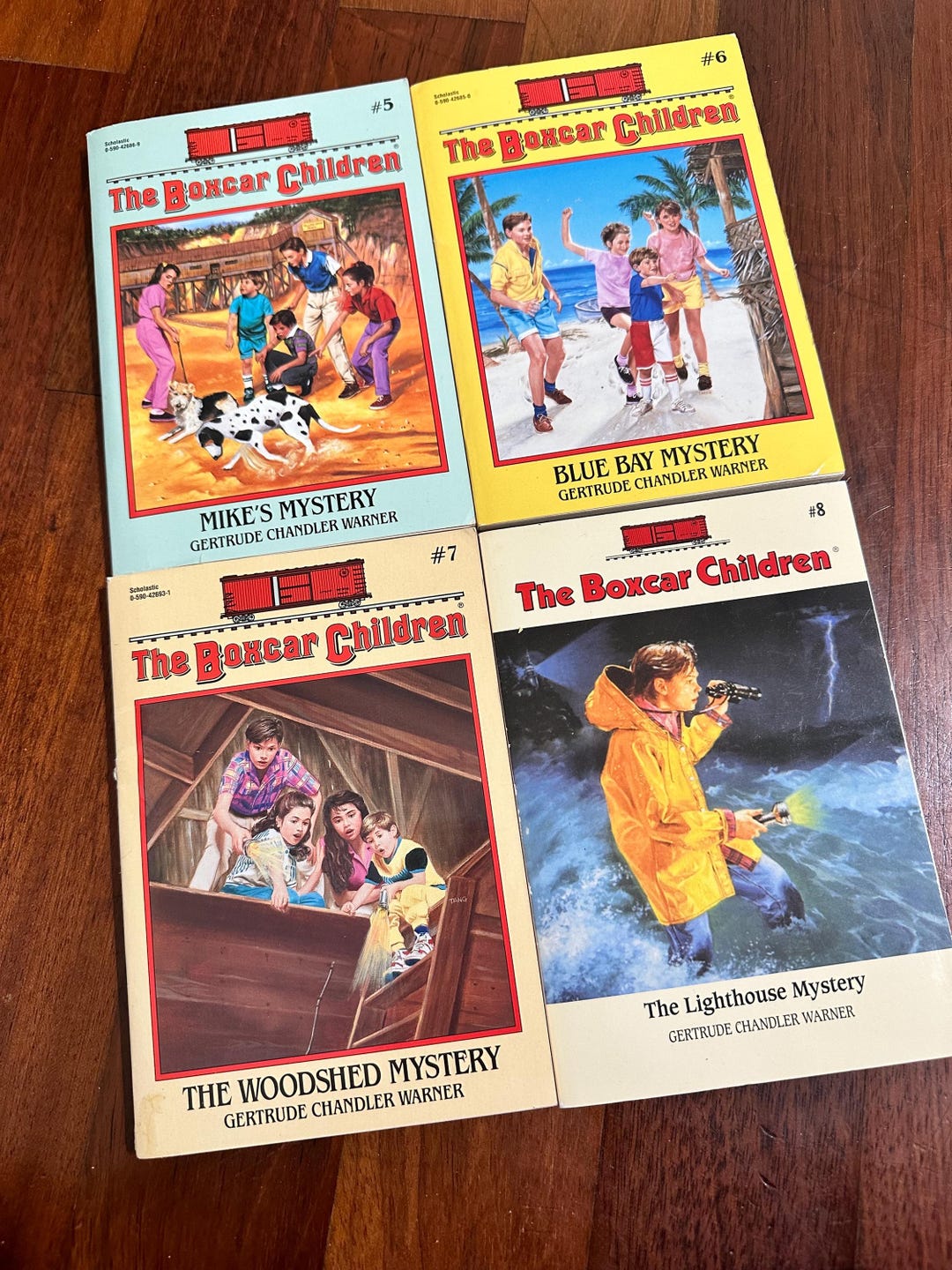 The Boxcar Children by Gertrude Chandler Warner Lot of 4 Books 5 6 7 8 ...