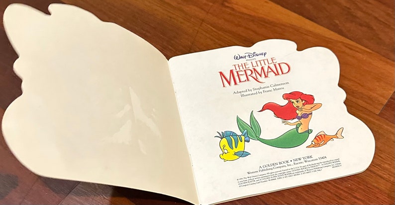 Vintage Disney LITTLE MERMAID Golden Super Shape Book - Etsy