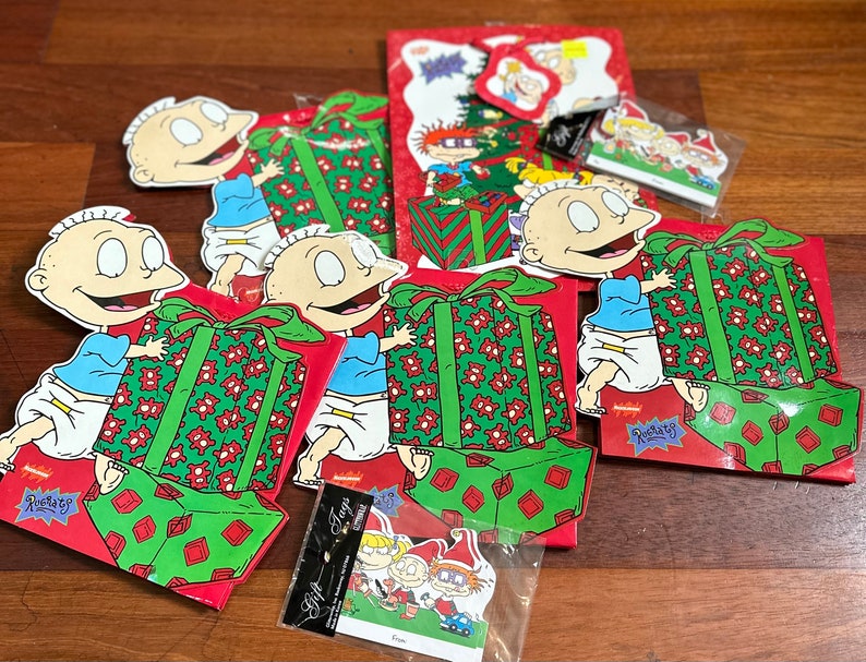 VINTAGE Lot of Five Rugrats Nickelodeon Christmas Theme Gift ...