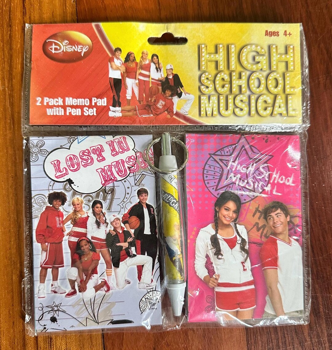 NIP Disney's High School Musical 2pk Memo Pads & Pen Gift Set - Etsy UK