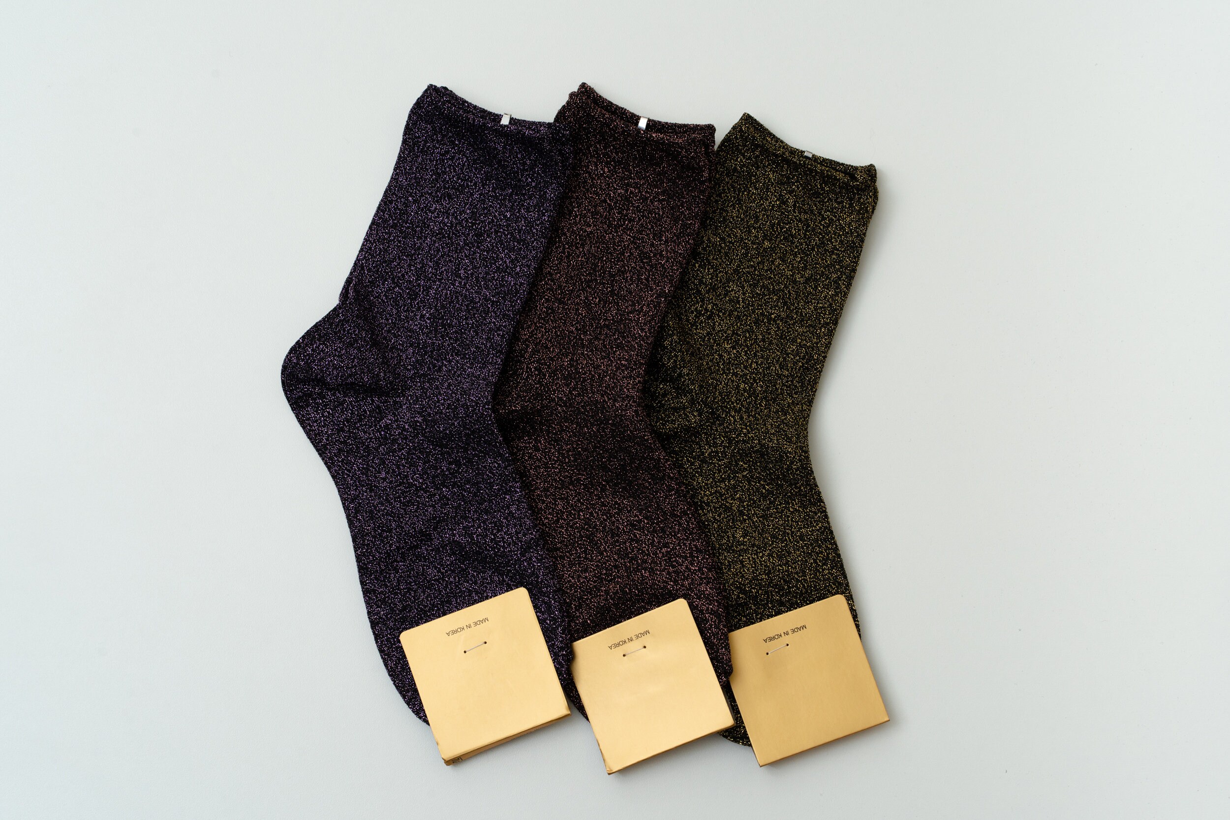 Metallic Socks/crew Socks - Etsy