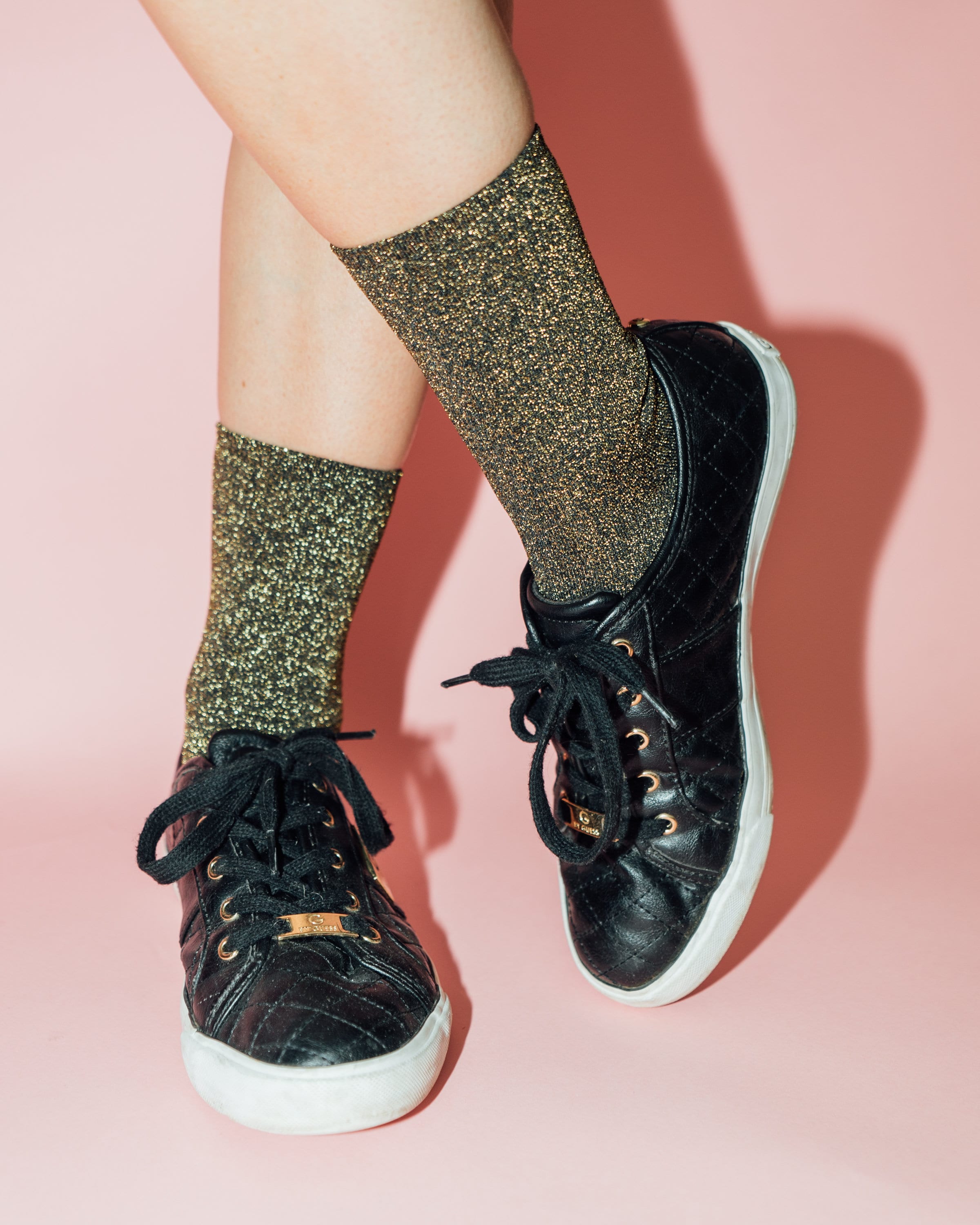 Metallic Socks/crew Socks - Etsy