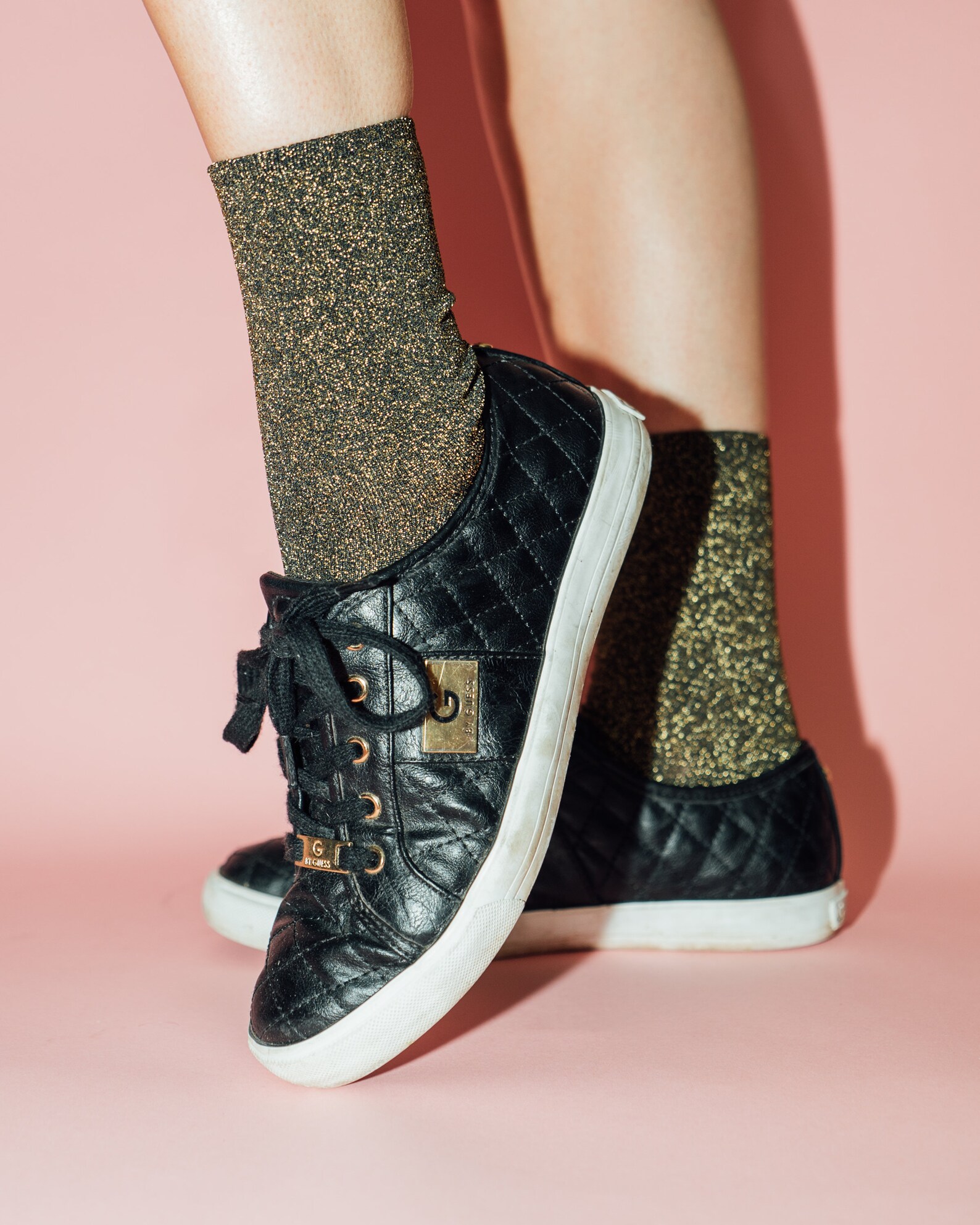 Metallic Socks/crew Socks - Etsy