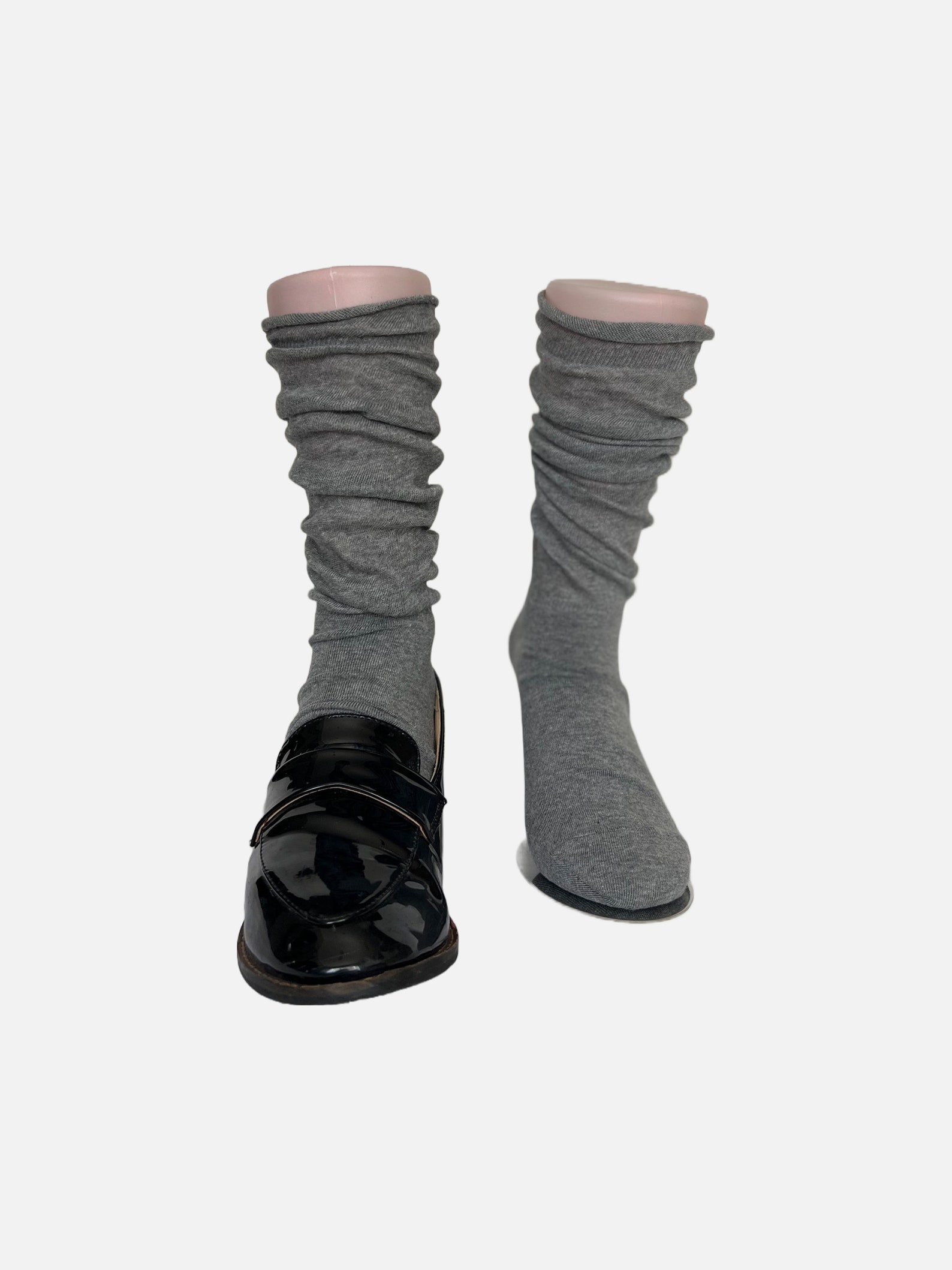 Gray Slouch Socks: Crew Socks - Etsy