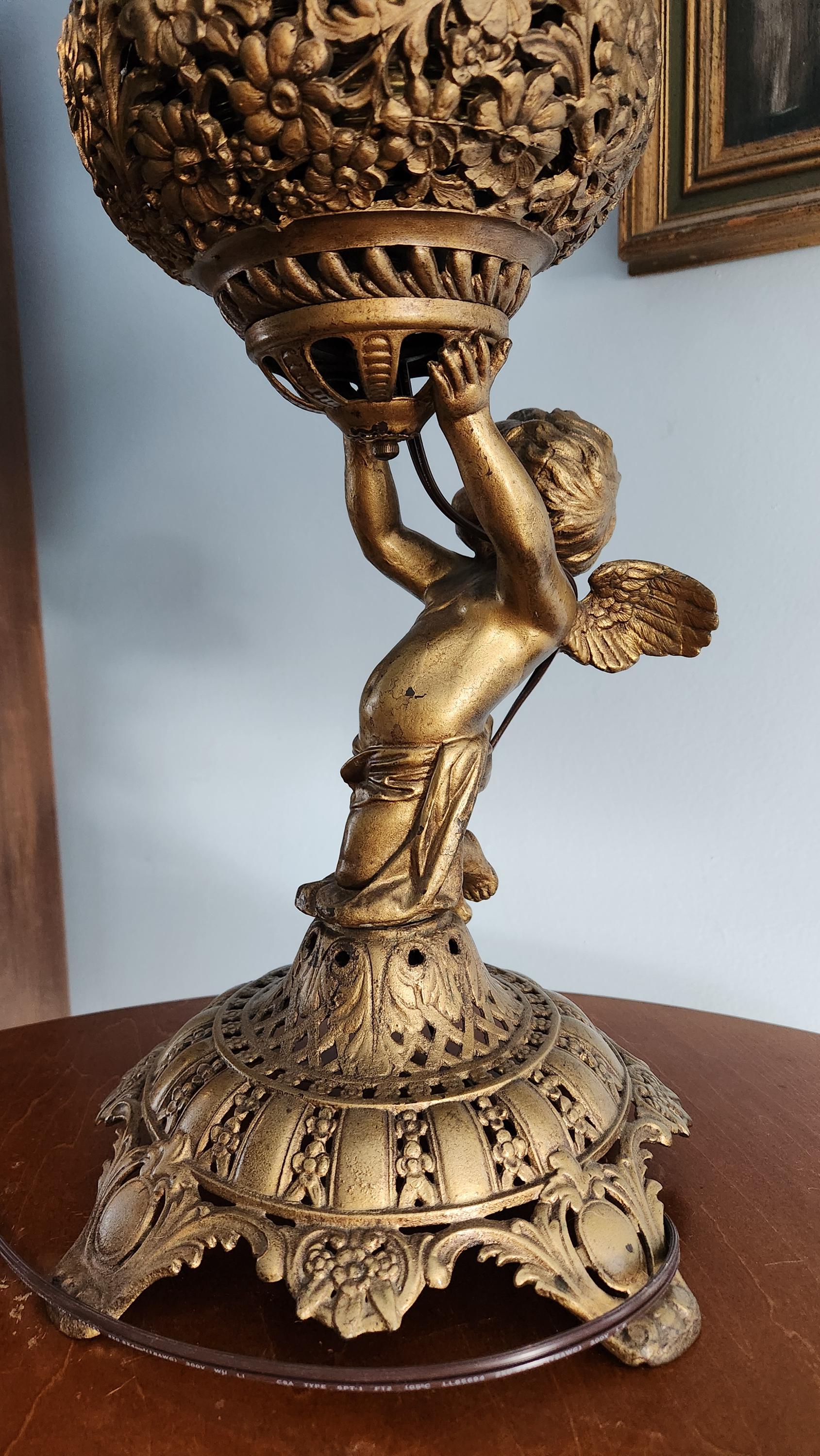Antique Electrified Parlor Lamp - Etsy